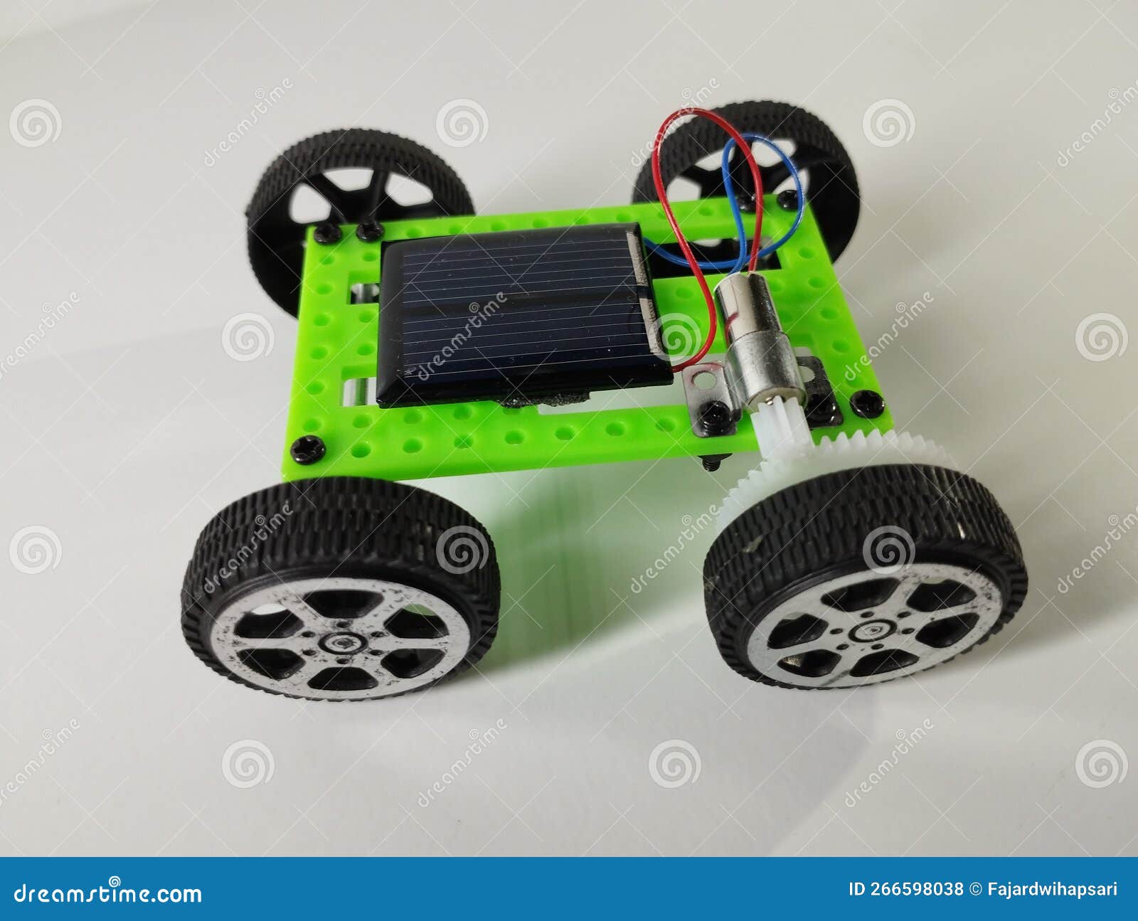 Simple Solar Toy Car. Isolated in White Background Stock Photo - Image ...