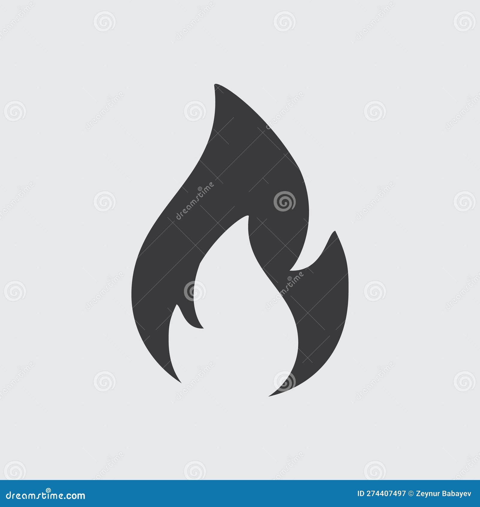 Simple Solid Fire or Flame Icon for Your Design. Stock Vector ...