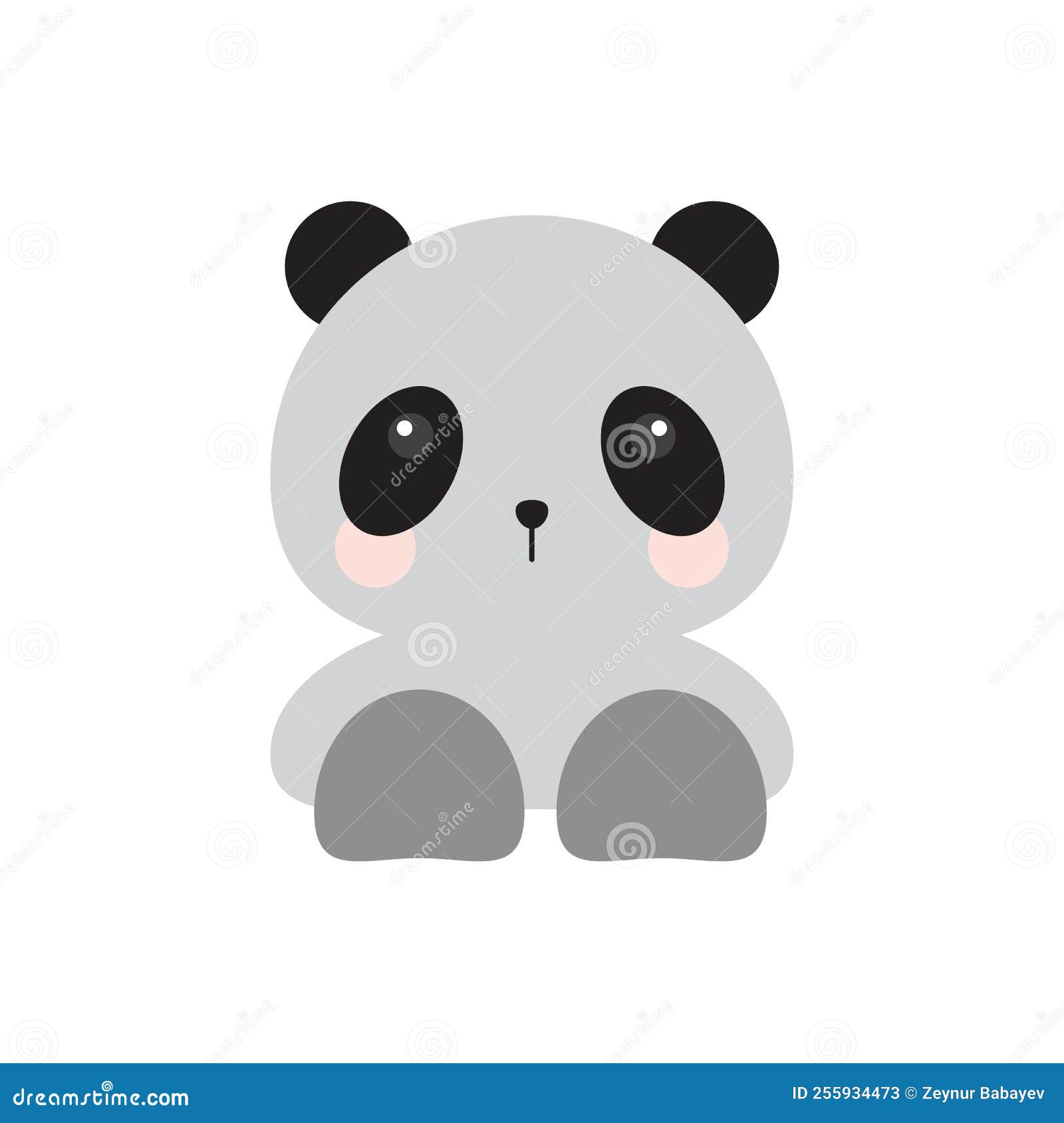 Simple and Solid Panda Doll Icon Stock Vector - Illustration of ...
