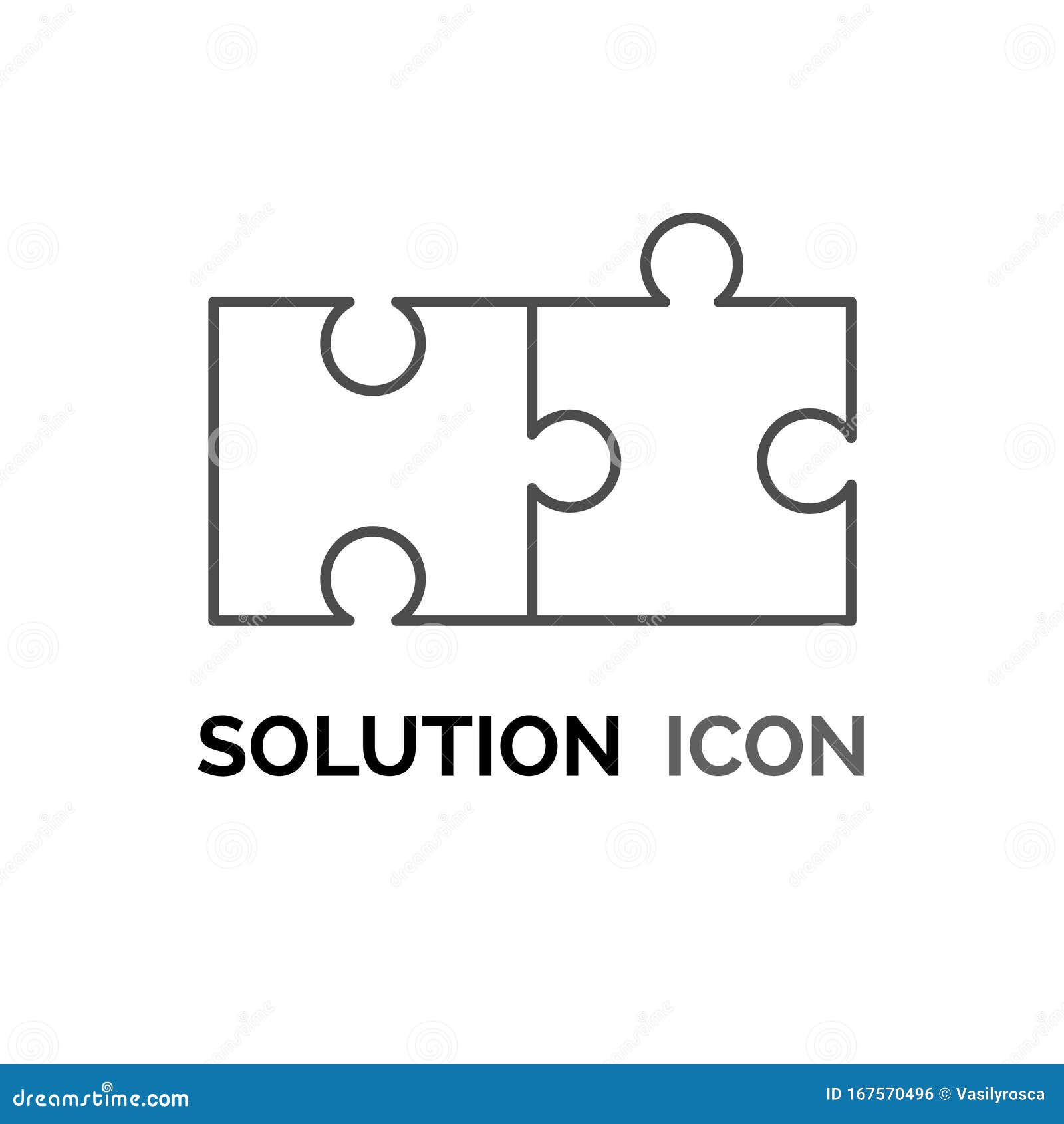 Simple Solution Puzzle Concept, Solving Problem Assemble Icon Design ...