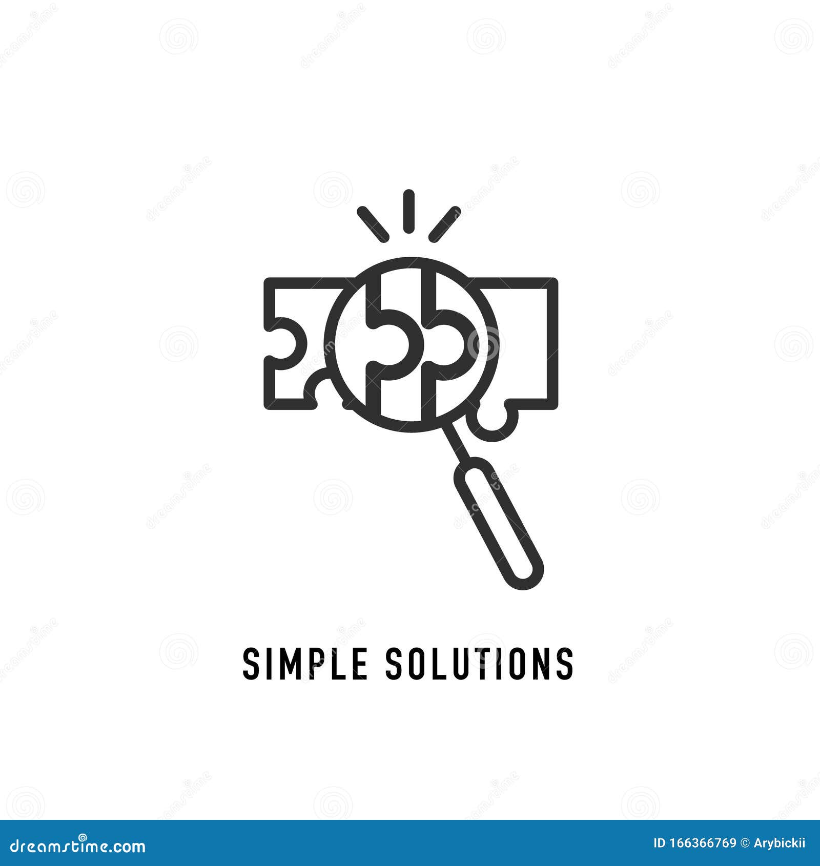 Simple Solutions Concept, Compatibility Line Icon. Vector Sign Stock ...