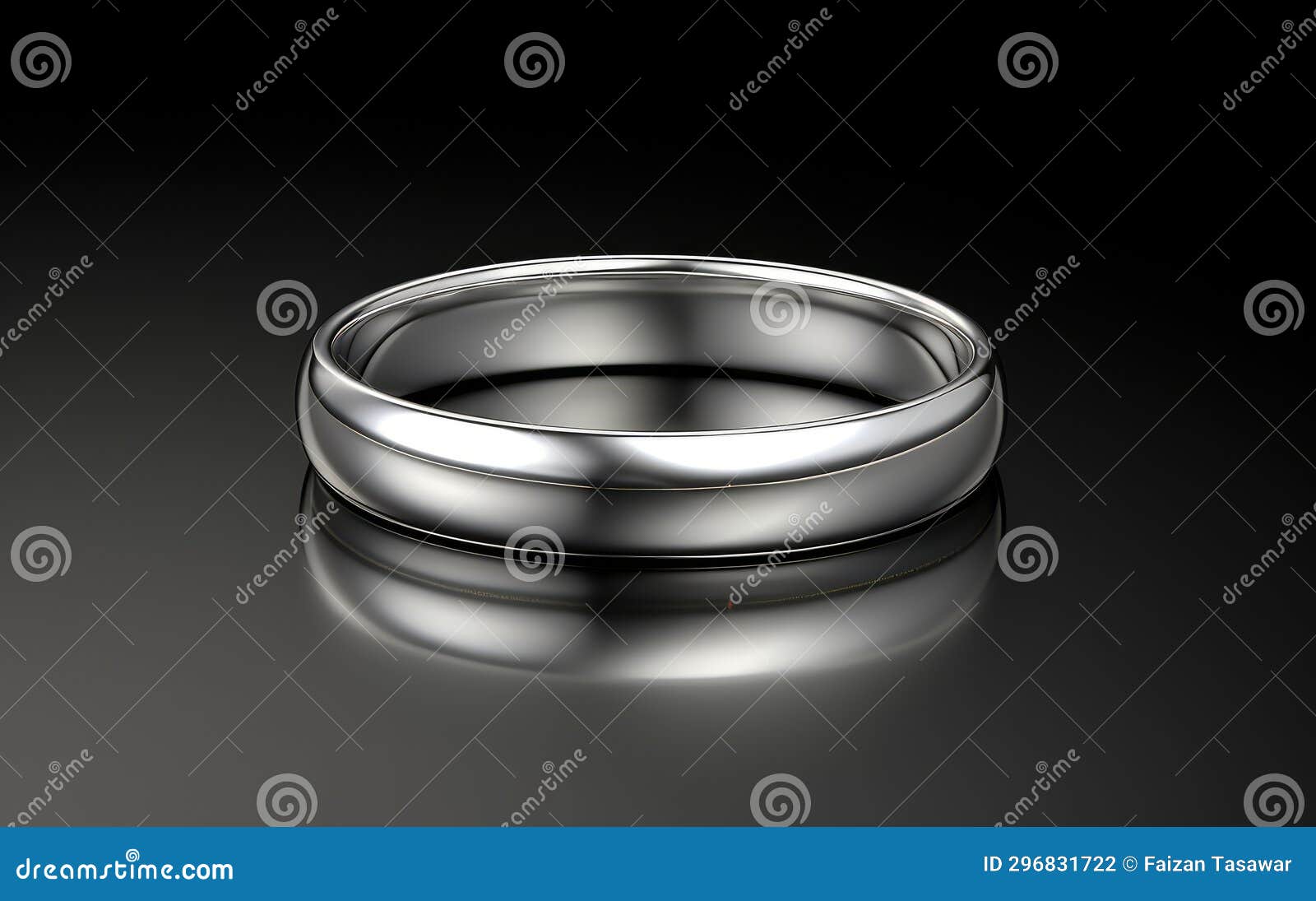 Simple and Sophisticated Platinum Wedding Ring -Generative Ai Stock ...