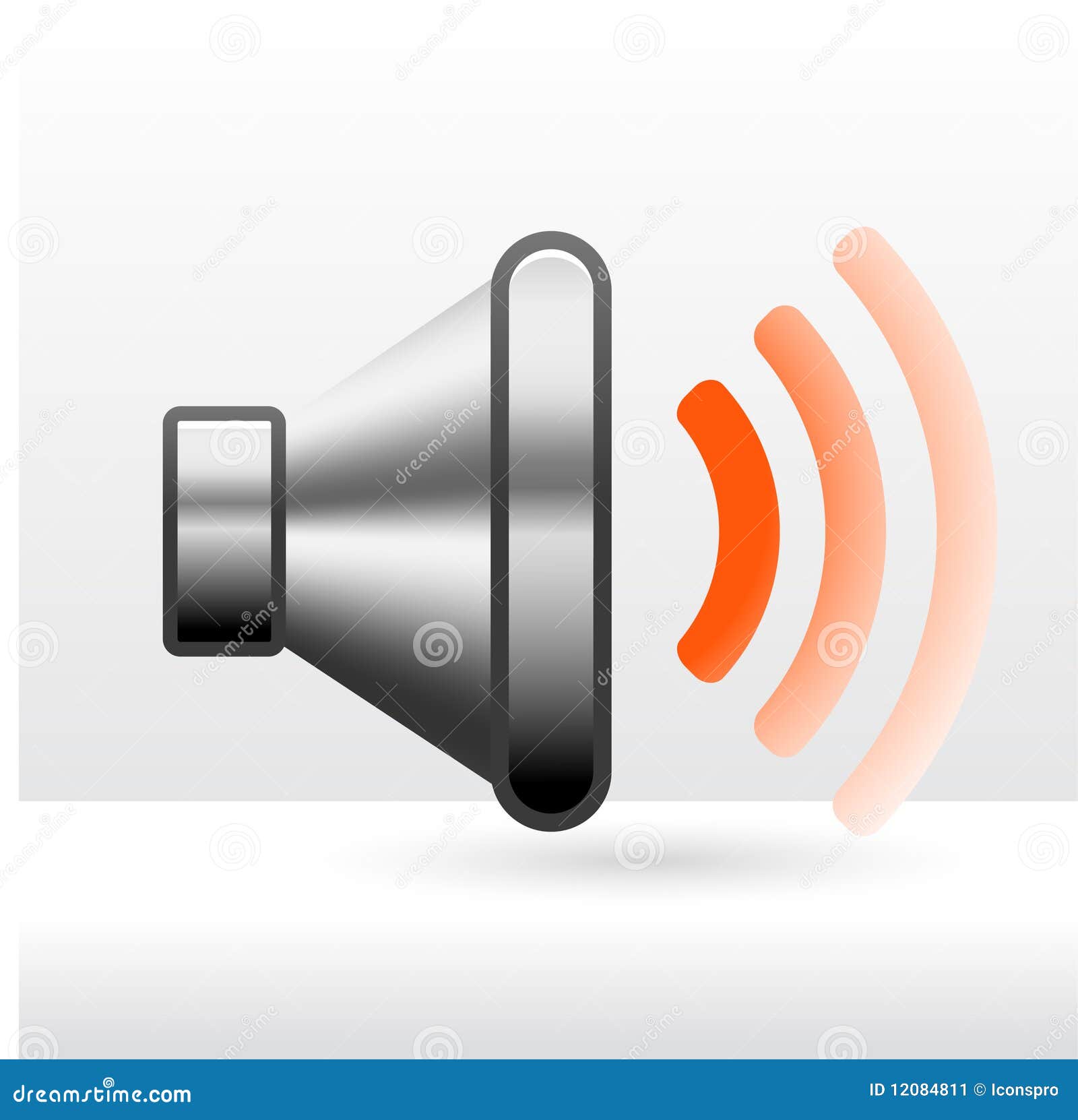 Simple sound speaker stock vector. Illustration of empty - 12084811