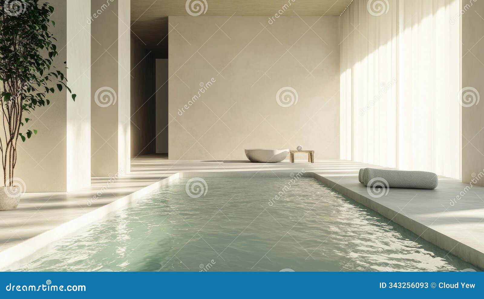 Simple Spa Experience with a Minimalist Approach. Stock Illustration ...