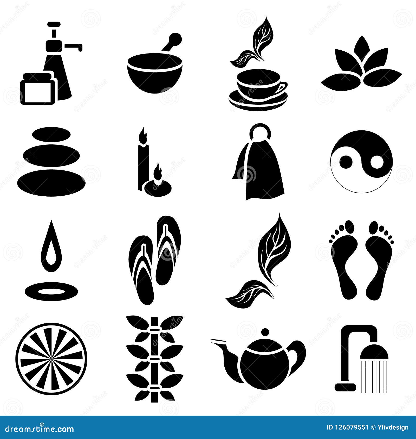 Spa Icons Set, Simple Style Stock Illustration - Illustration of ...