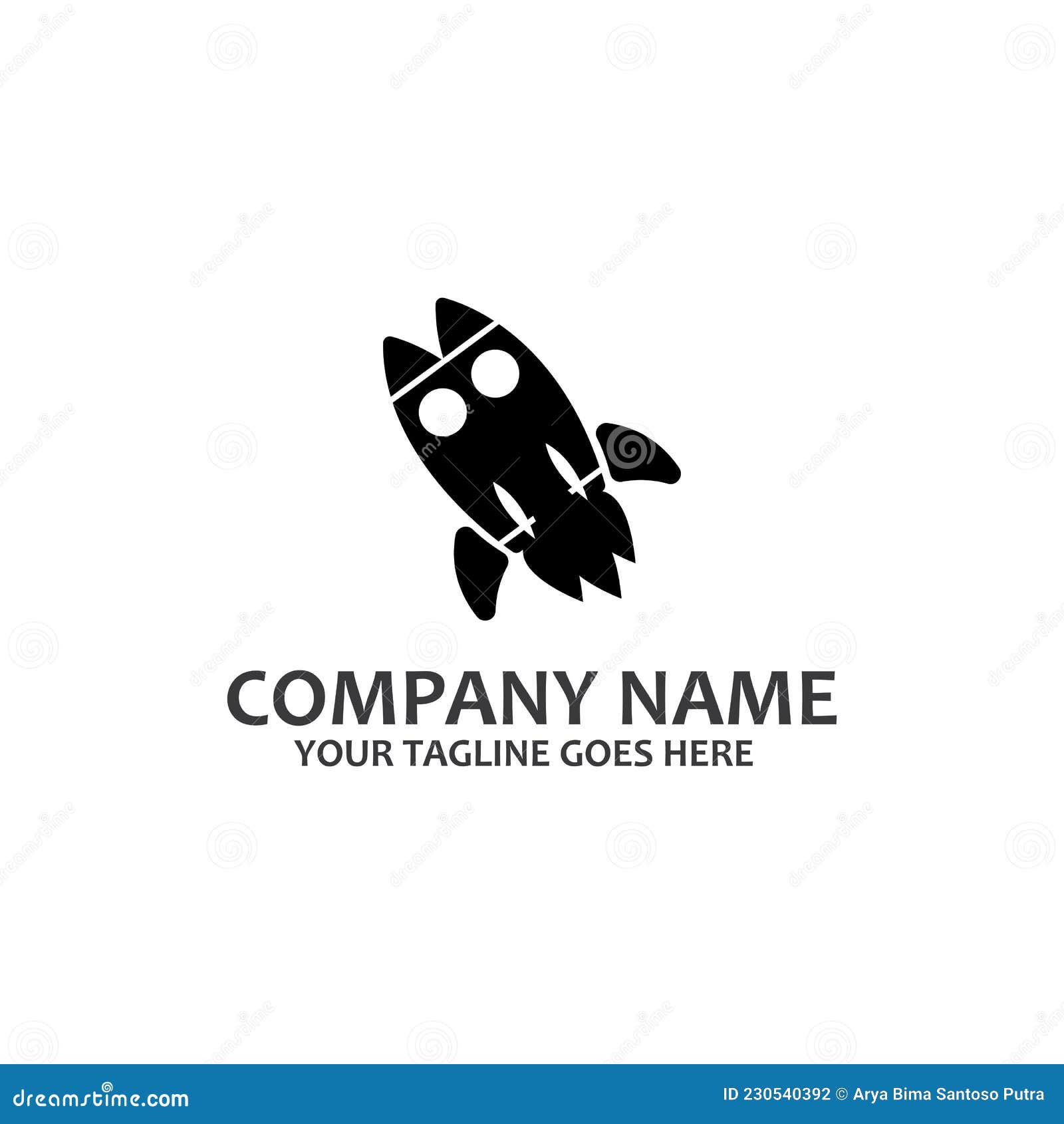Simple Space Rocket Icon Vector Logo Free Stock Illustration ...