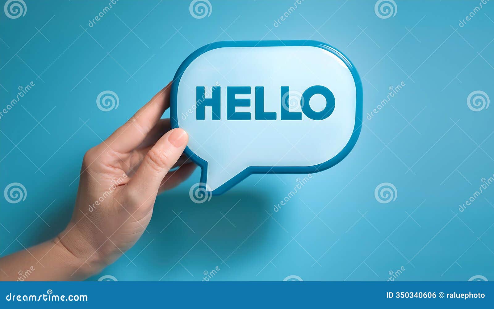 Simple Speech Bubble Graphic Displays the Word Hello Stock Illustration ...