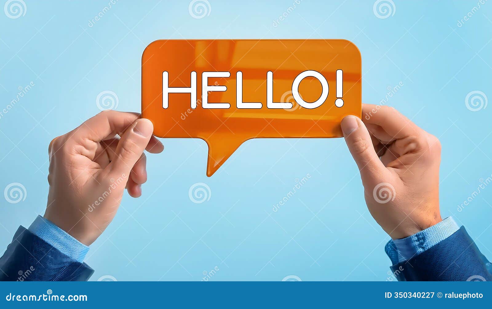 Simple Speech Bubble Graphic Displays the Word Hello Stock Illustration ...