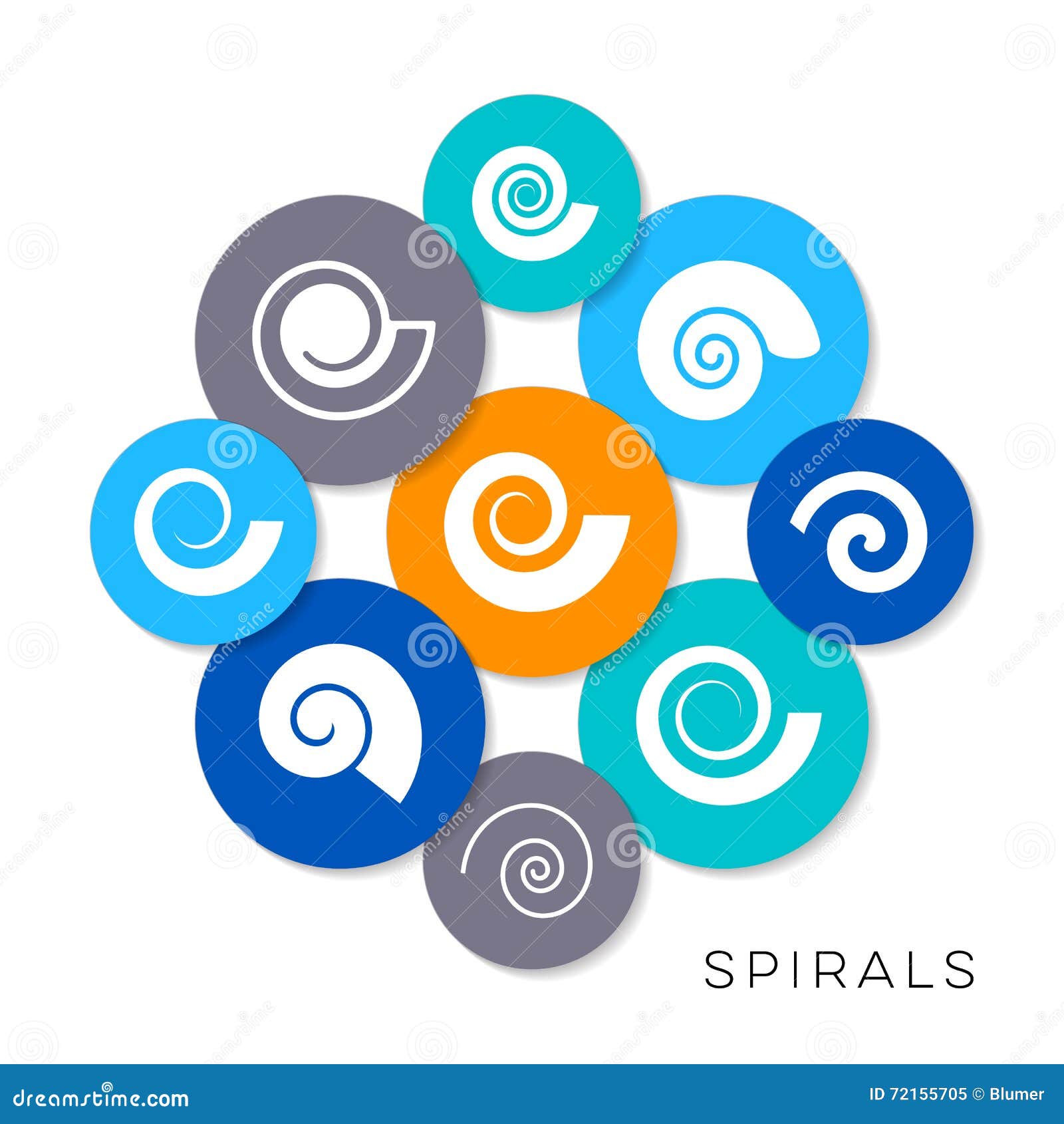 Dna Spiral Icons. Helix Human Technology Research Molecule And ...