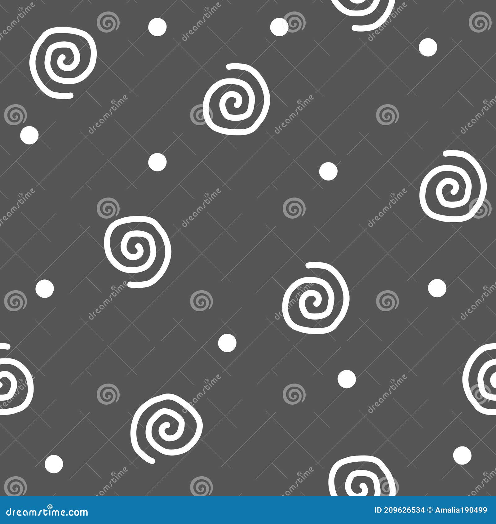 Simple Spiral Line Repeat Pattern Design Stock Vector - Illustration of ...
