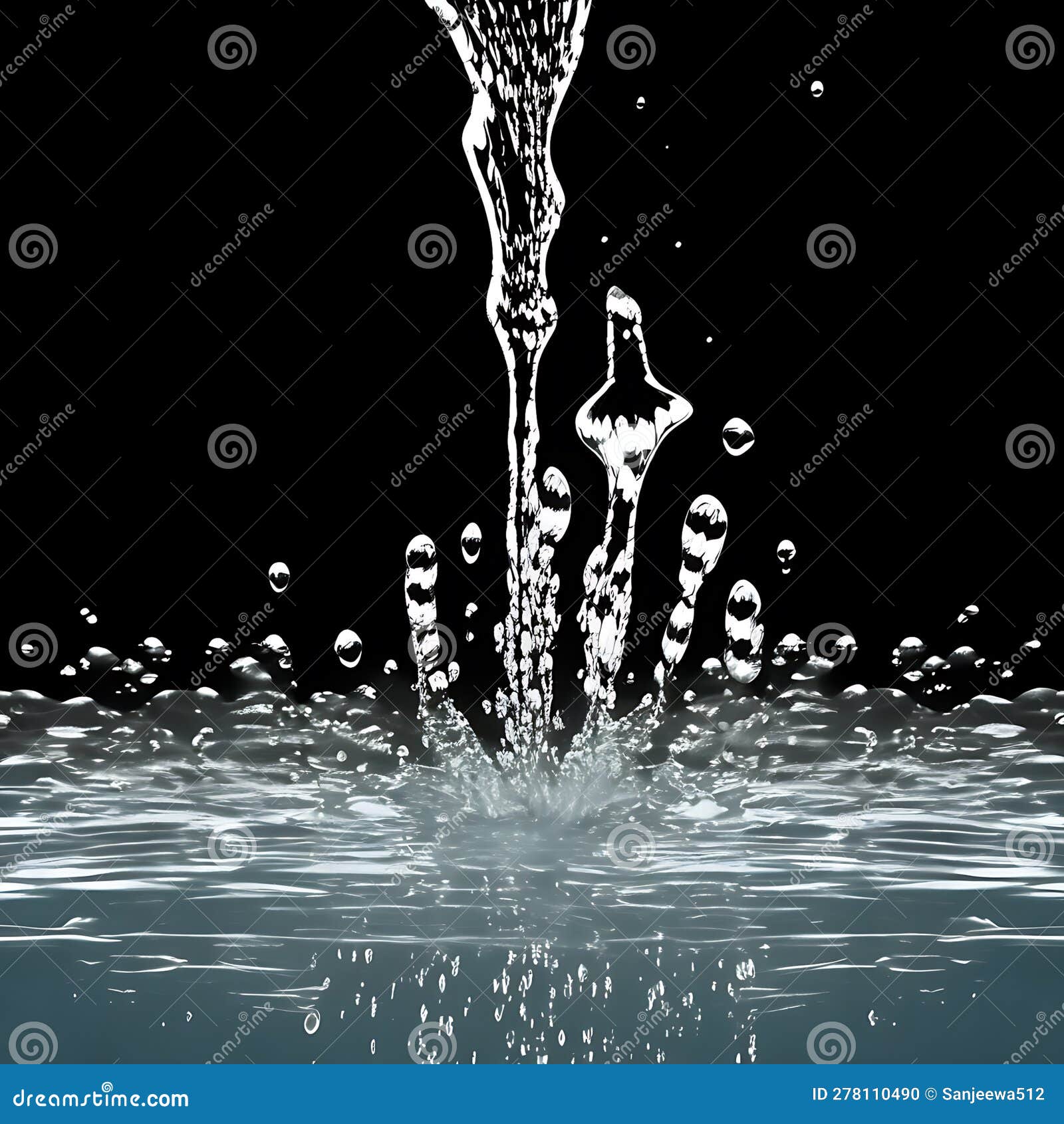 Simple splash of water stock illustration. Illustration of flow - 278110490
