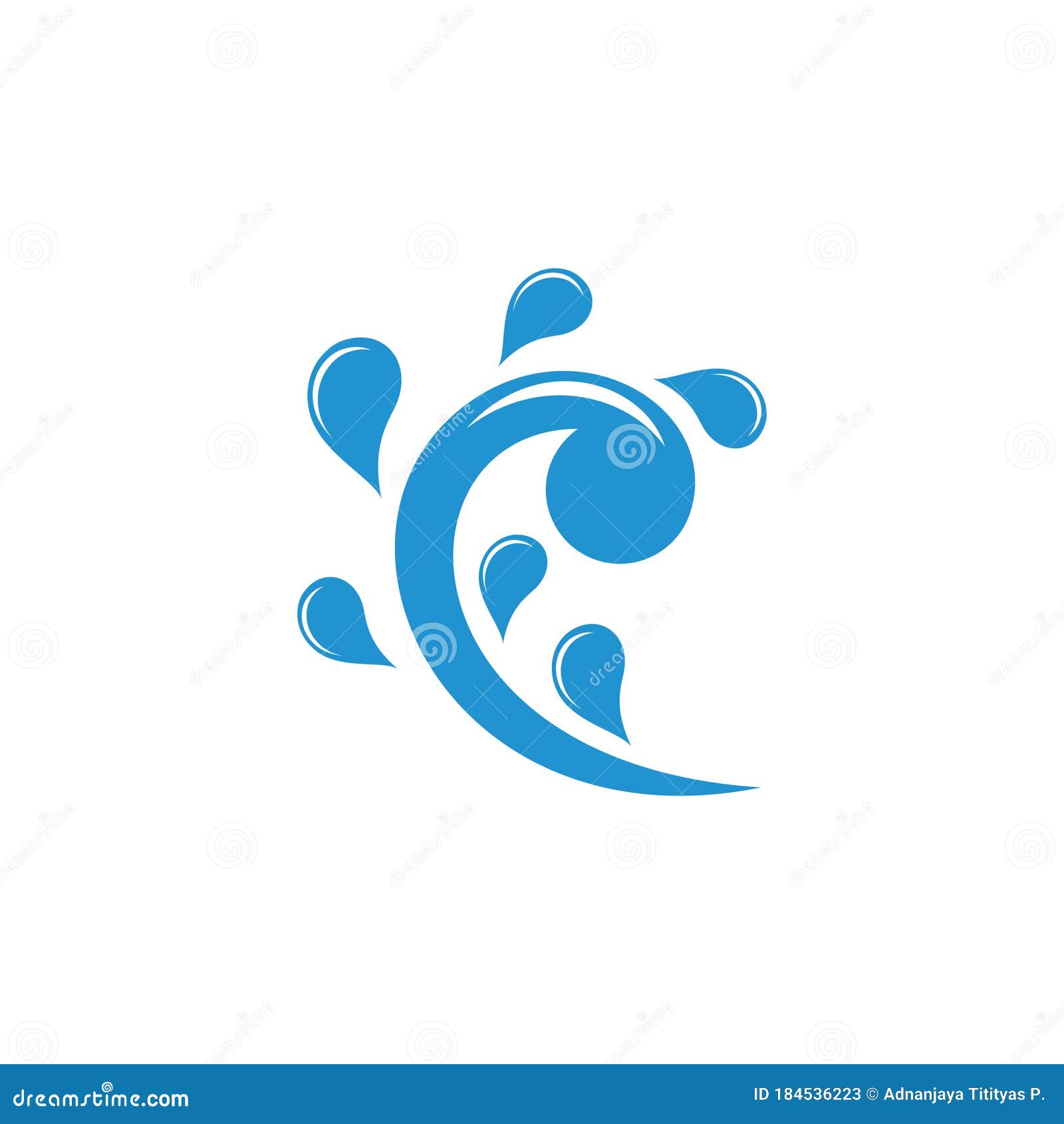 Simple Splash Water Symbol Decoration Vector Stock Vector ...