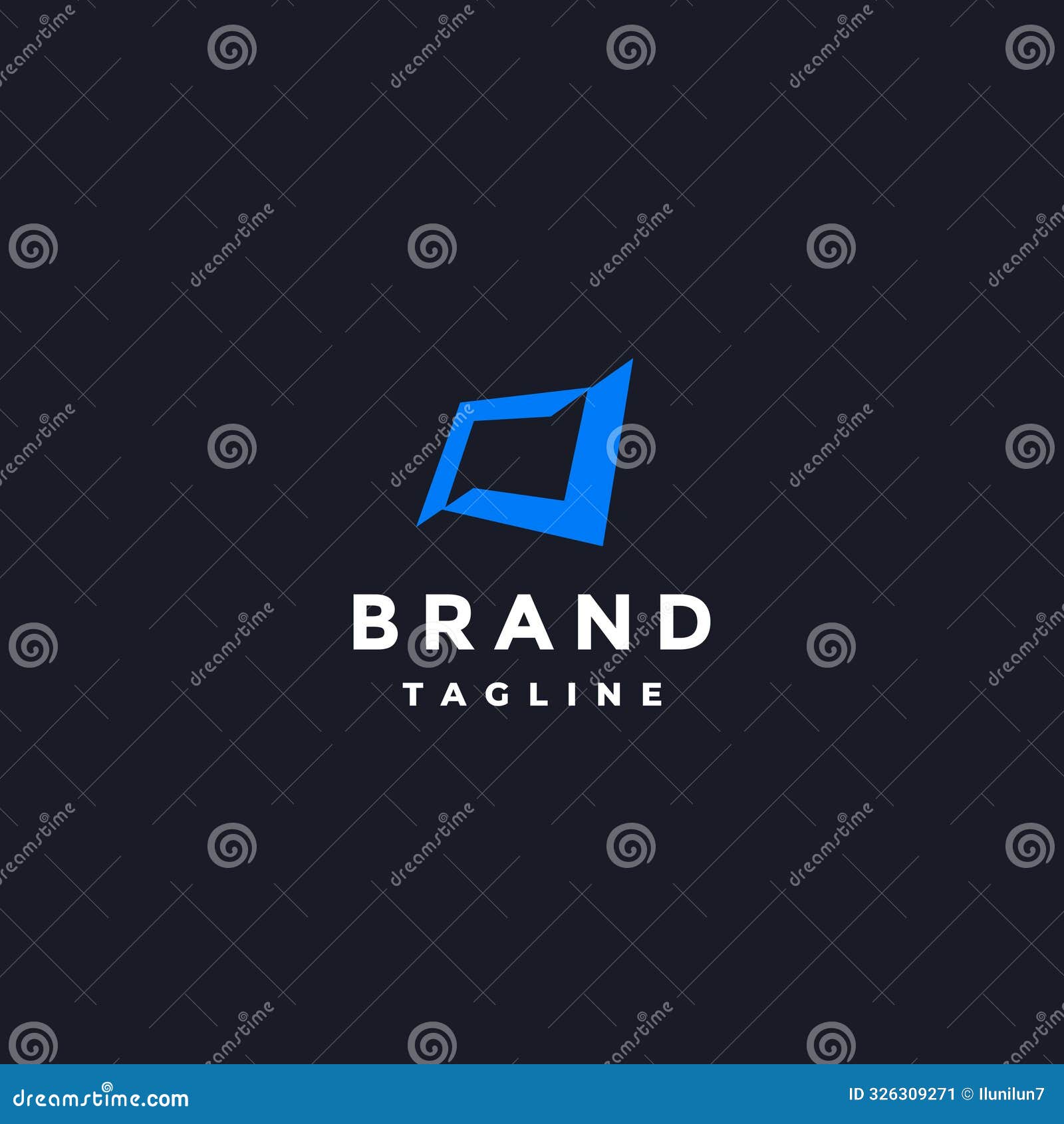 Simple Split Screen Technology Logo Design Stock Vector - Illustration ...