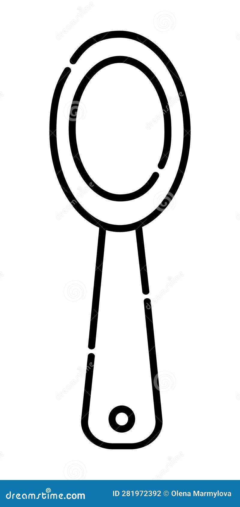Simple Spoon Black Line Icon Stock Vector - Illustration of utensils ...