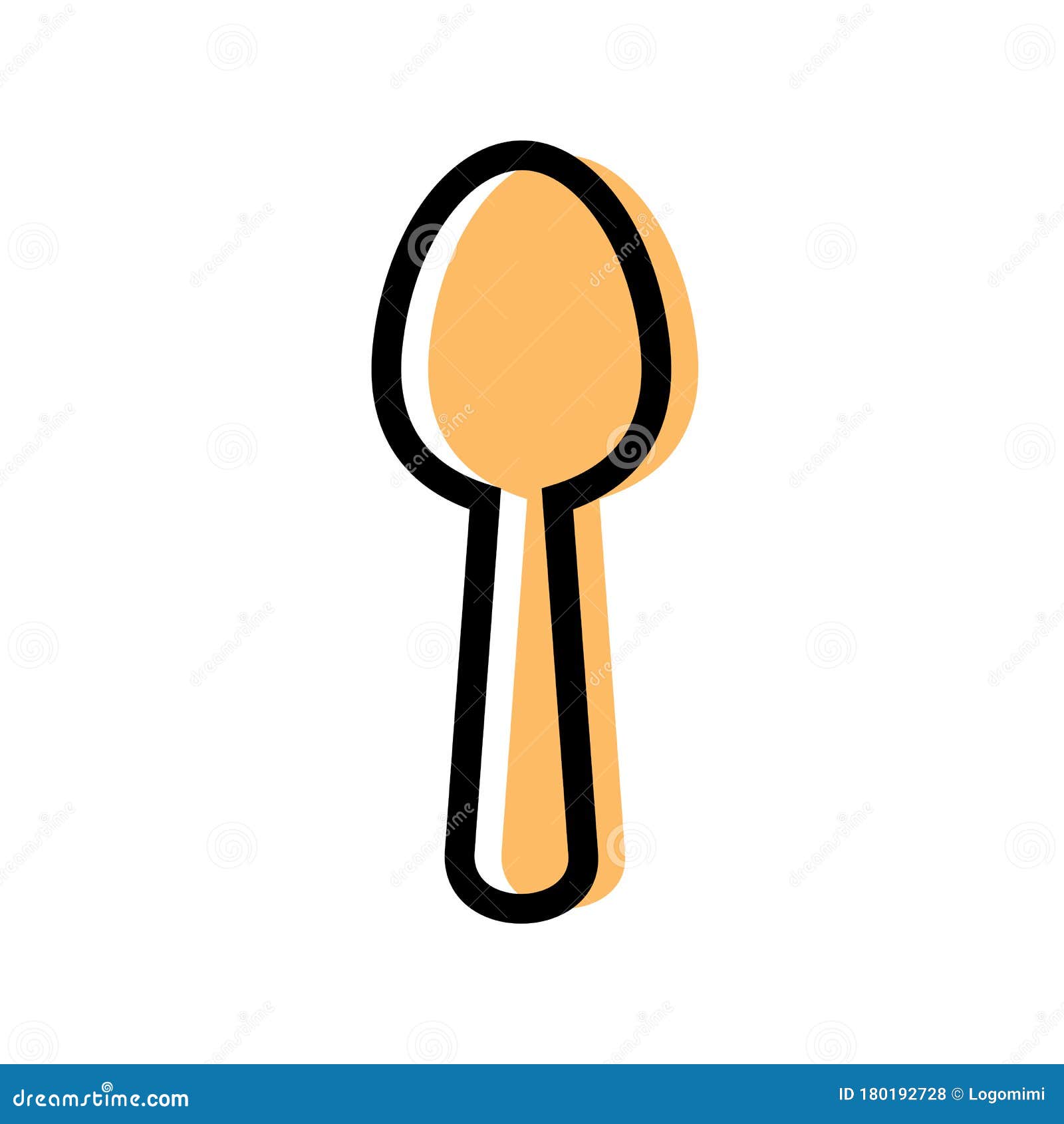 Simple Spoon Logo Icon Design Template Elements - Vector Stock Vector ...