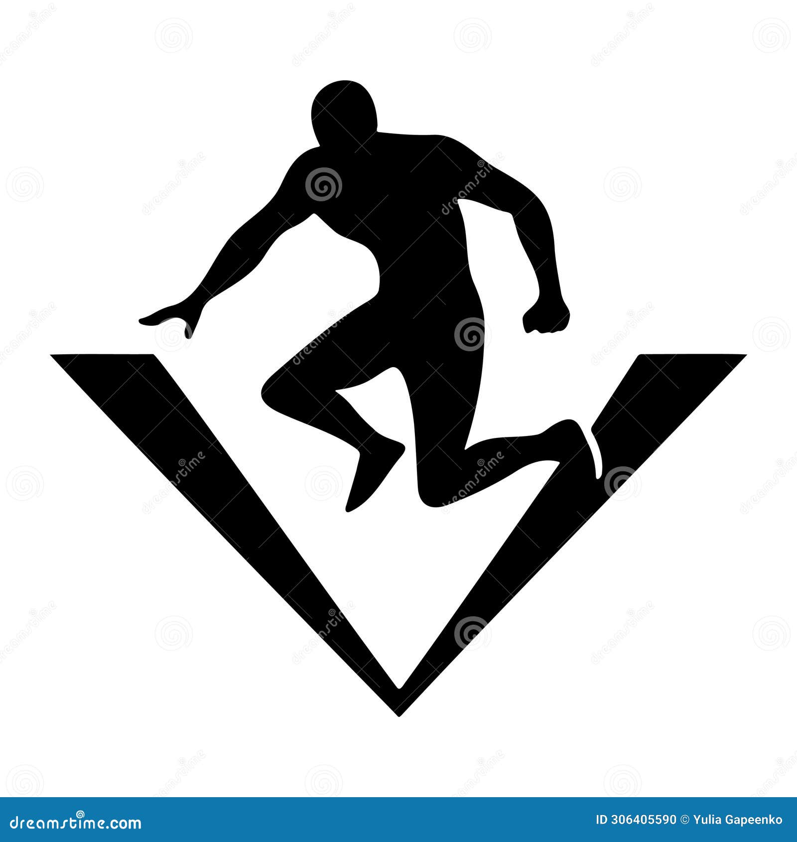 Simple Sport Logo. Vector Illustration Stock Vector - Illustration of ...