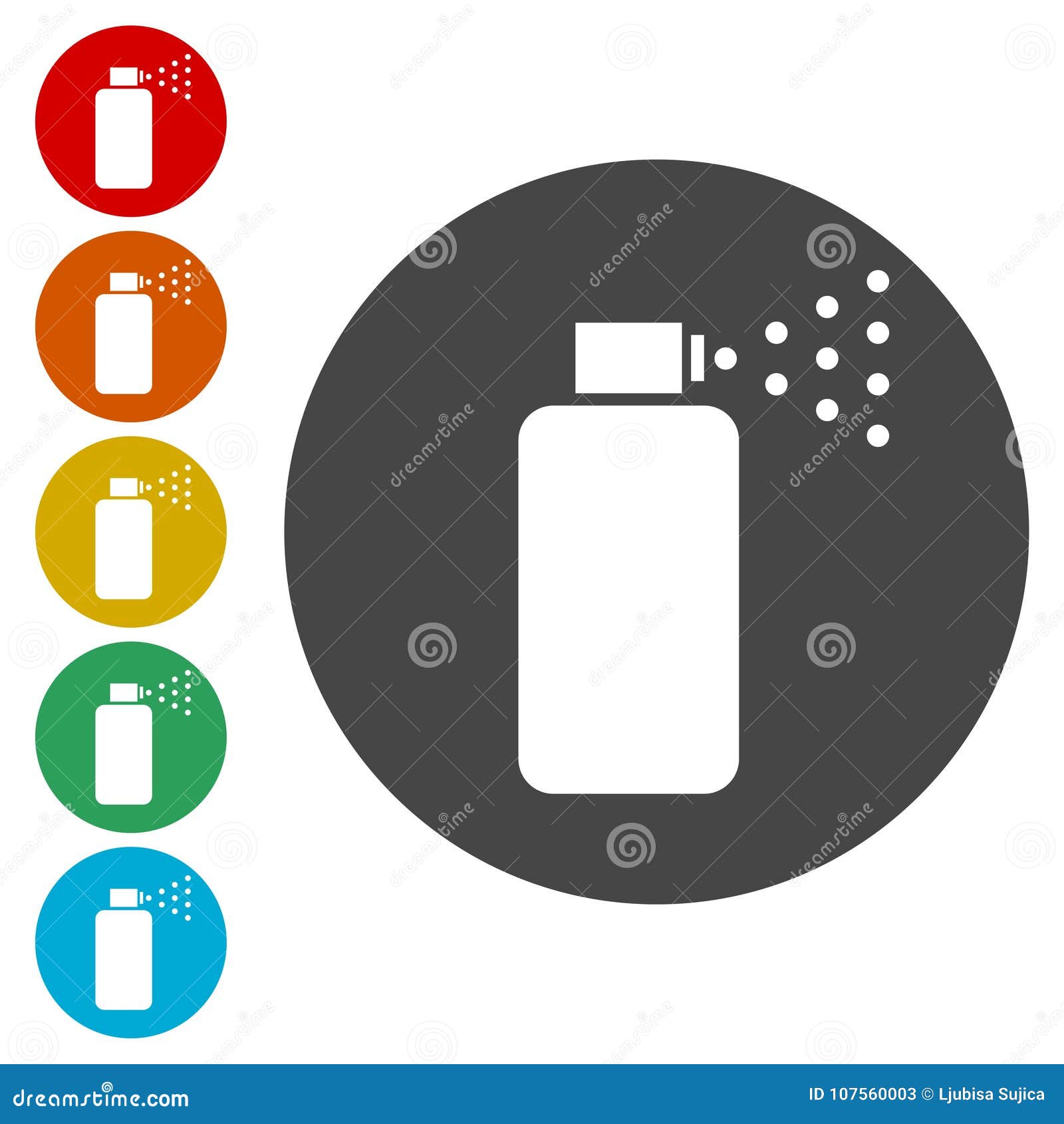 Simple Spray icon stock vector. Illustration of black - 107560003