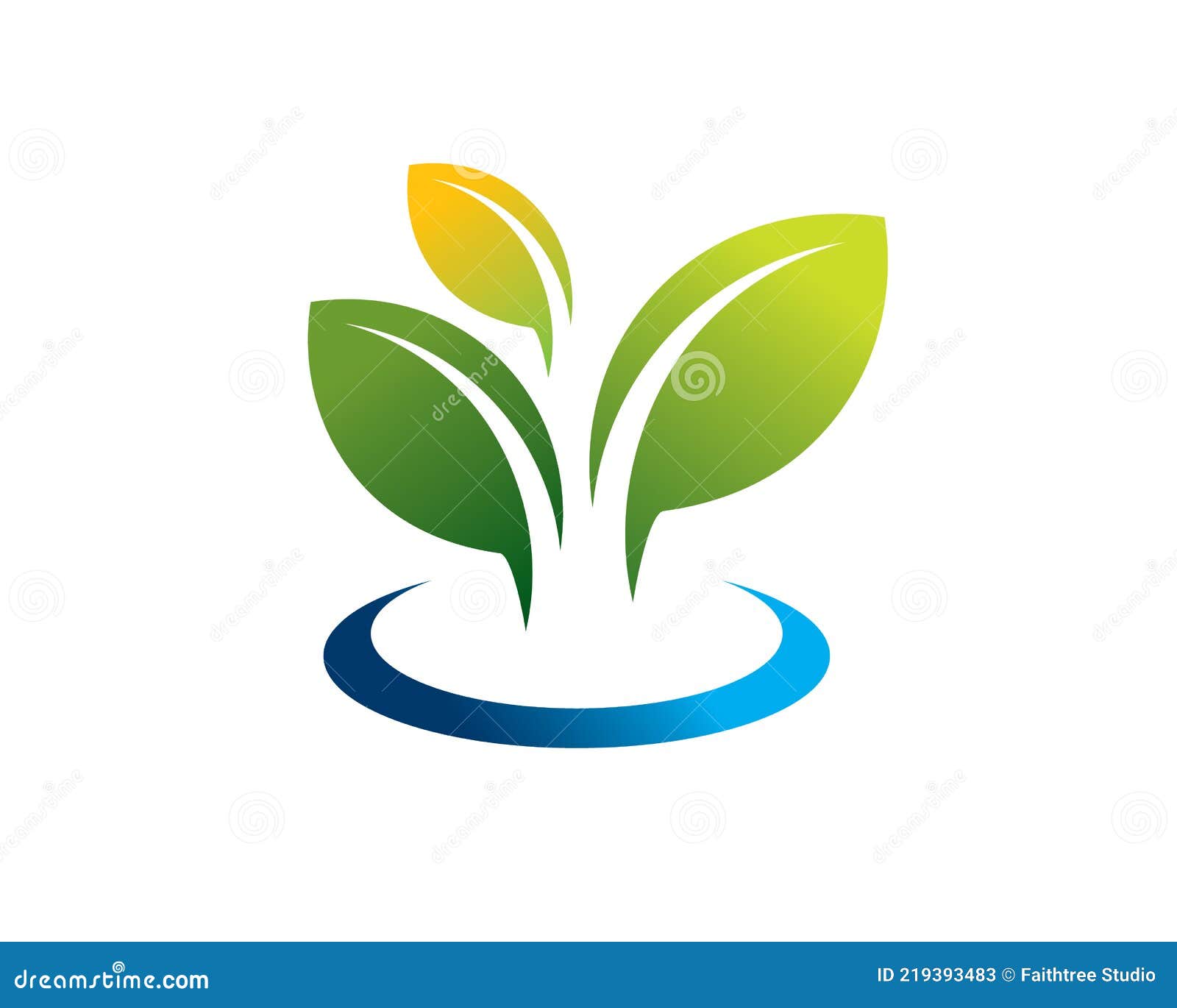 Simple Sprout Grow from Circle Orbit Logo Stock Vector - Illustration ...