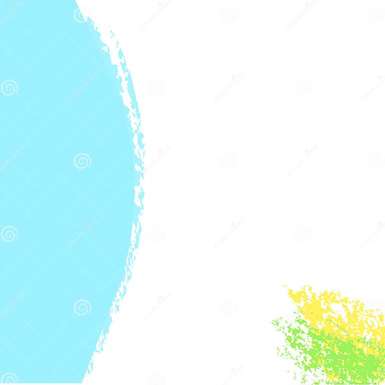 Simple Square Background Scribble Abstract Crayon Blue Green Yellow Crayon Stock Vector ...