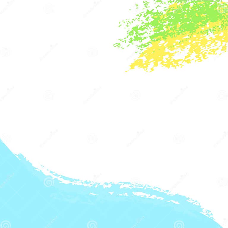 Simple Square Background Scribble Abstract Crayon Blue Green Yellow ...