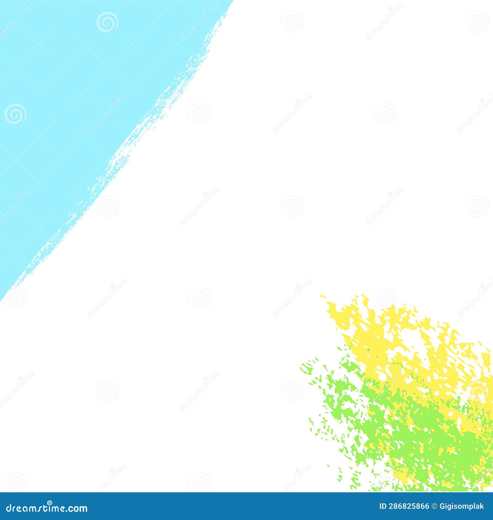 Simple Square Background Scribble Abstract Crayon Blue Green Yellow Crayon Stock Vector ...