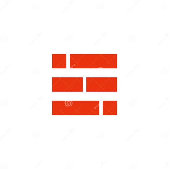 Simple Square Brick Symbol Logo Vector Stock Vector - Illustration of ...