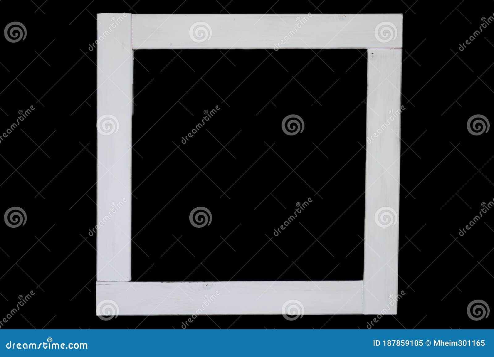 Simple Square Grey Frame on Black with Copyspace Stock Image - Image of ...