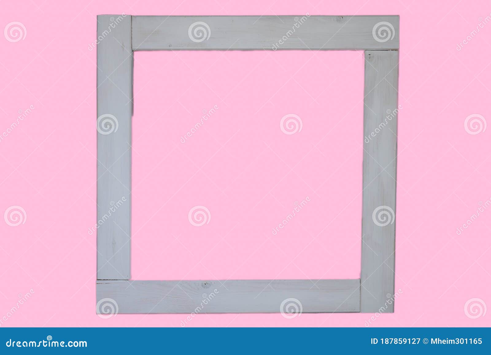 Simple Square Grey Frame on Pink with Copyspace Stock Image - Image of ...