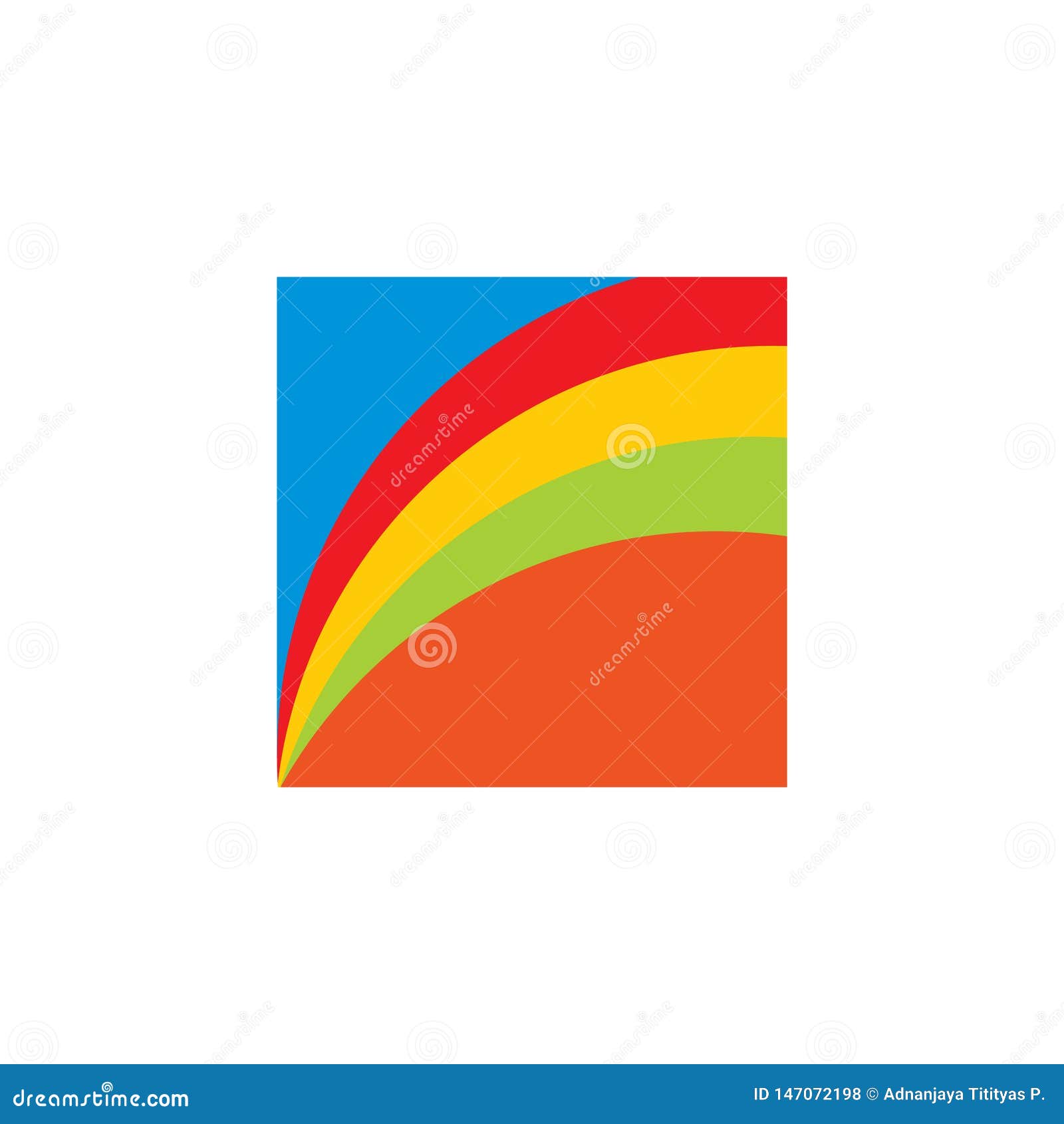 Simple Square Rainbows Logo Vector Stock Vector - Illustration of ...