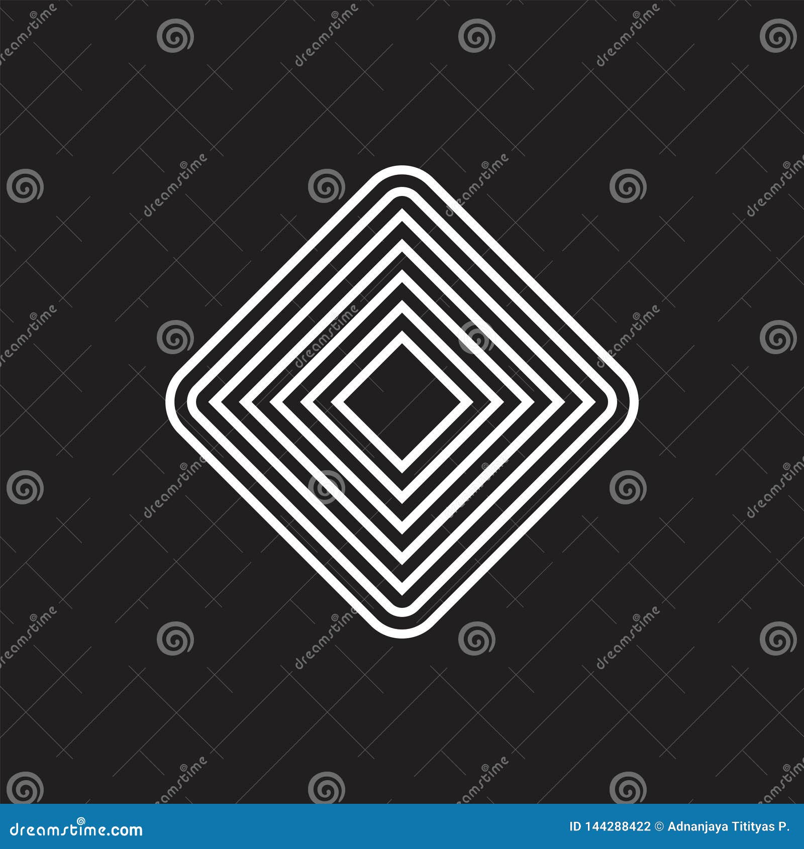 Simple Square Stripes Line 3d Simple Logo Stock Vector - Illustration ...