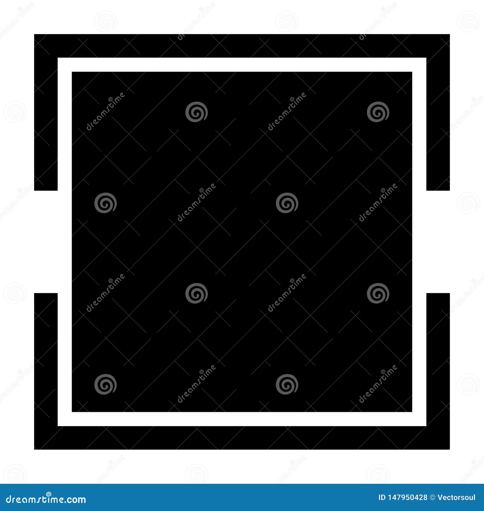 Simple Squarish Frame. Square Border, Square Frame Illustration Stock ...