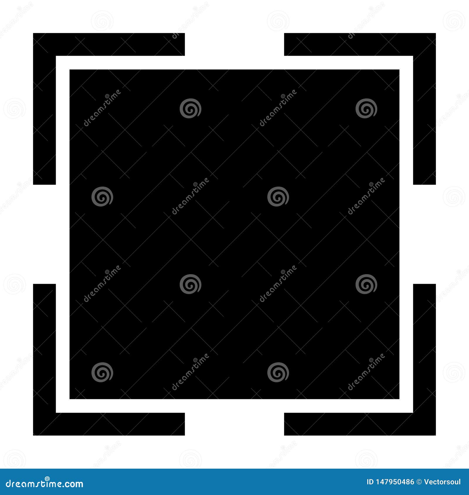Simple Square Black Border Vector Illustration | CartoonDealer.com ...