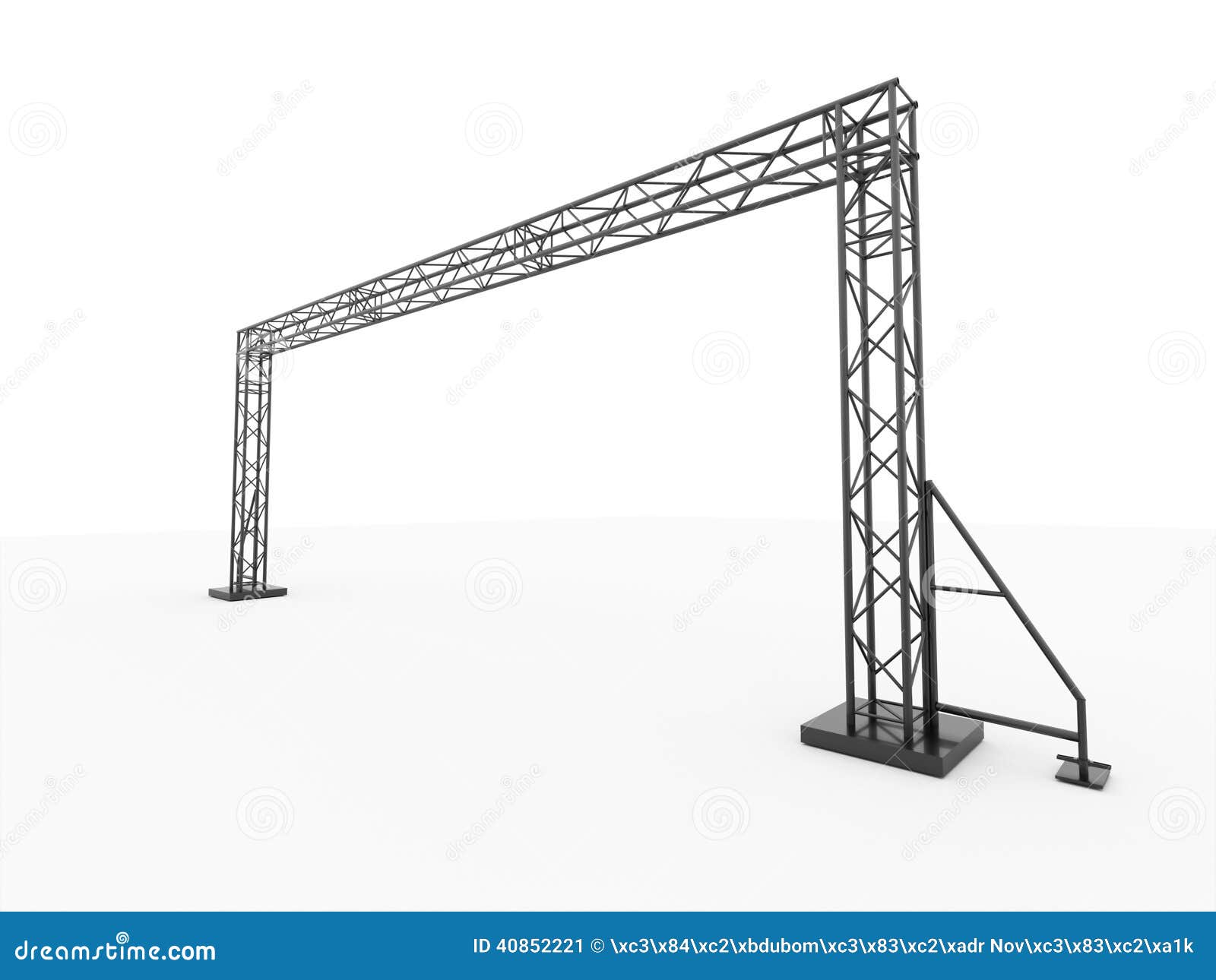 Simple Stage Construction Rendered Stock Illustration - Illustration of ...