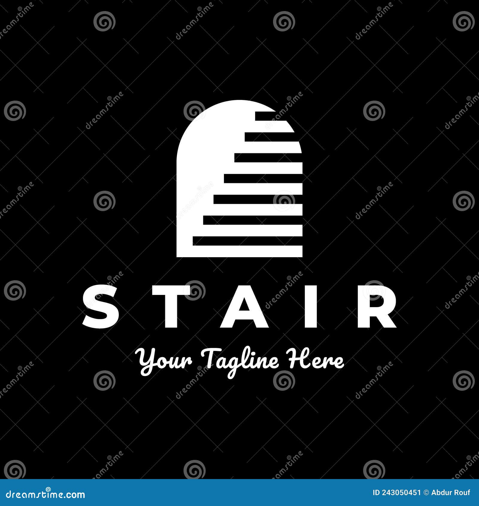 Simple stair logo design stock vector. Illustration of icon - 243050451