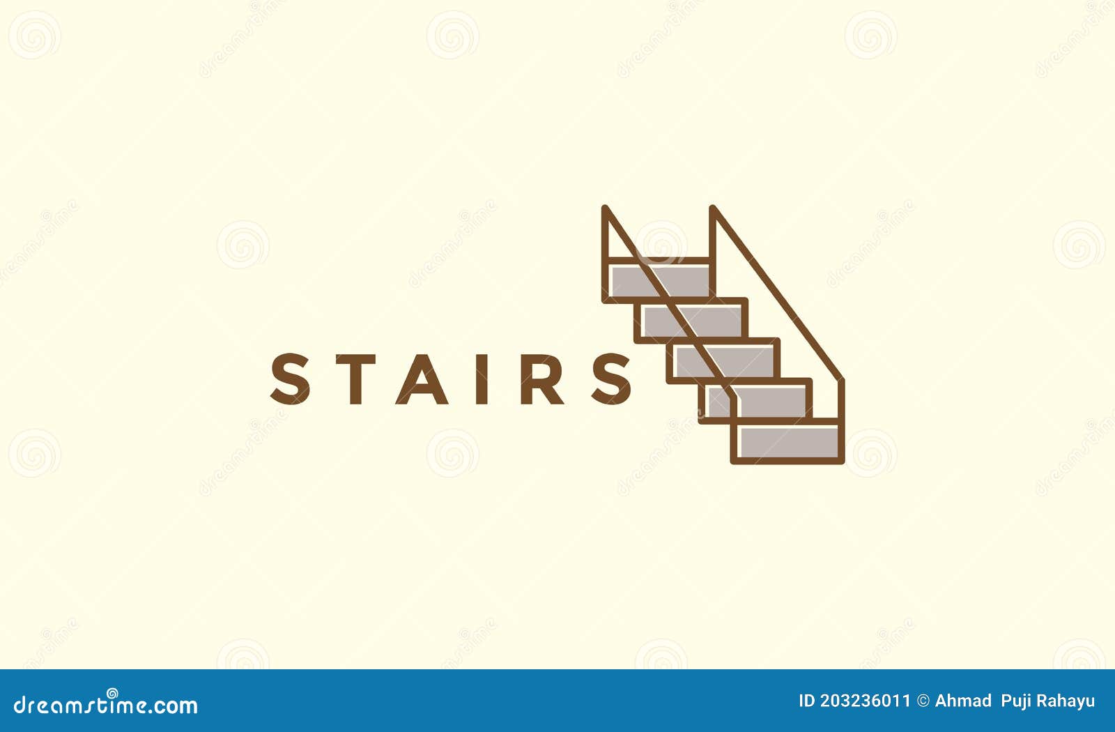 Simple Stairs Line Modern Logo Vector Icon Design Illustration Stock ...