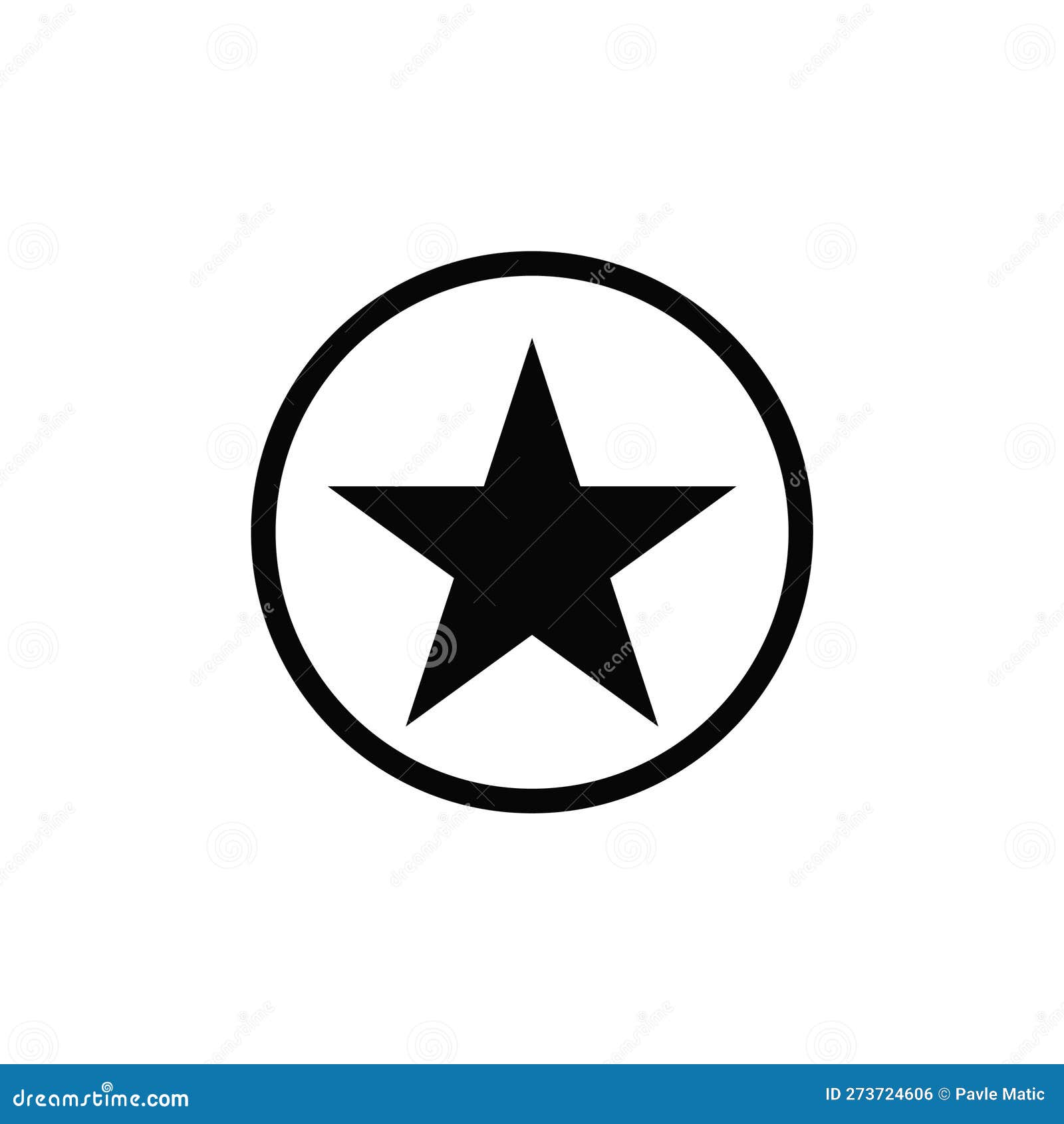Star in circle icon stock vector. Illustration of award - 273724606
