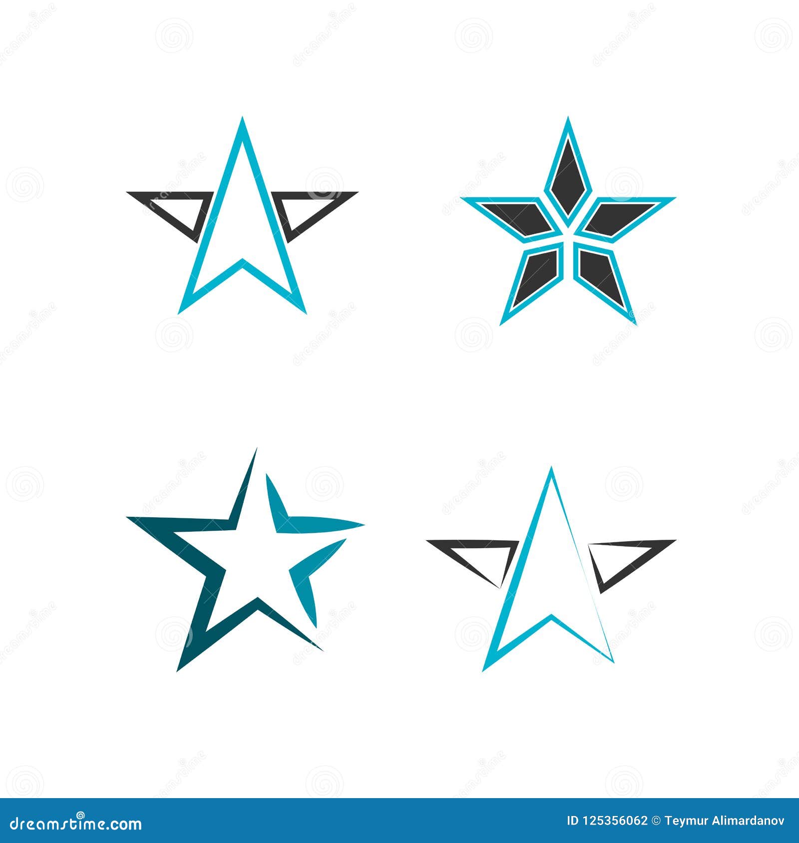 Simple Star Logo, Icon, Vector Design Element Stock Vector ...