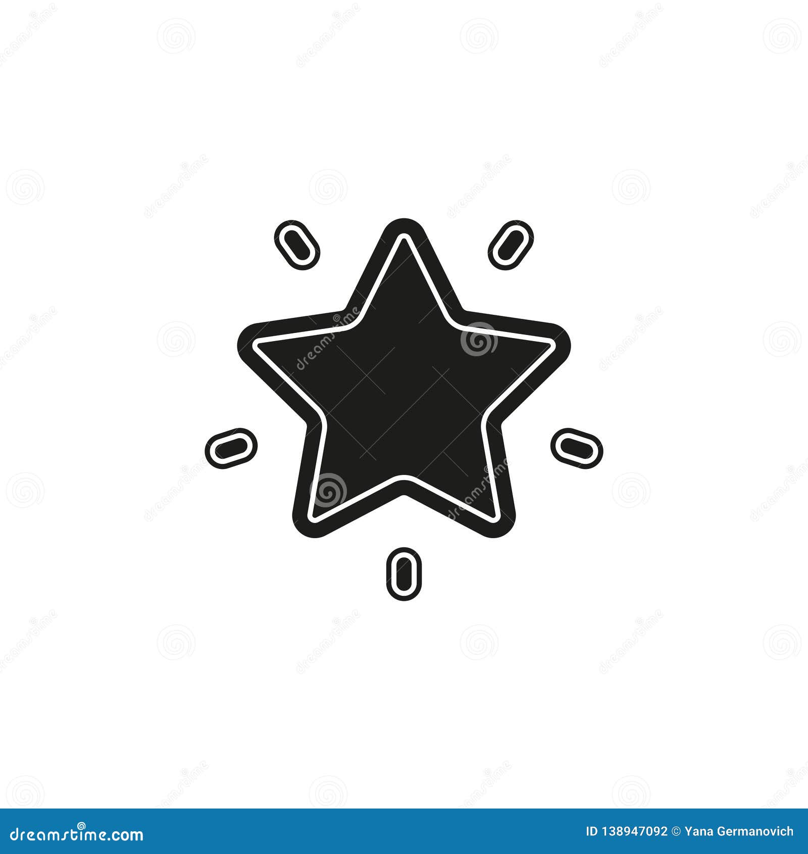 Simple Star Vector Icon stock illustration. Illustration of vector ...