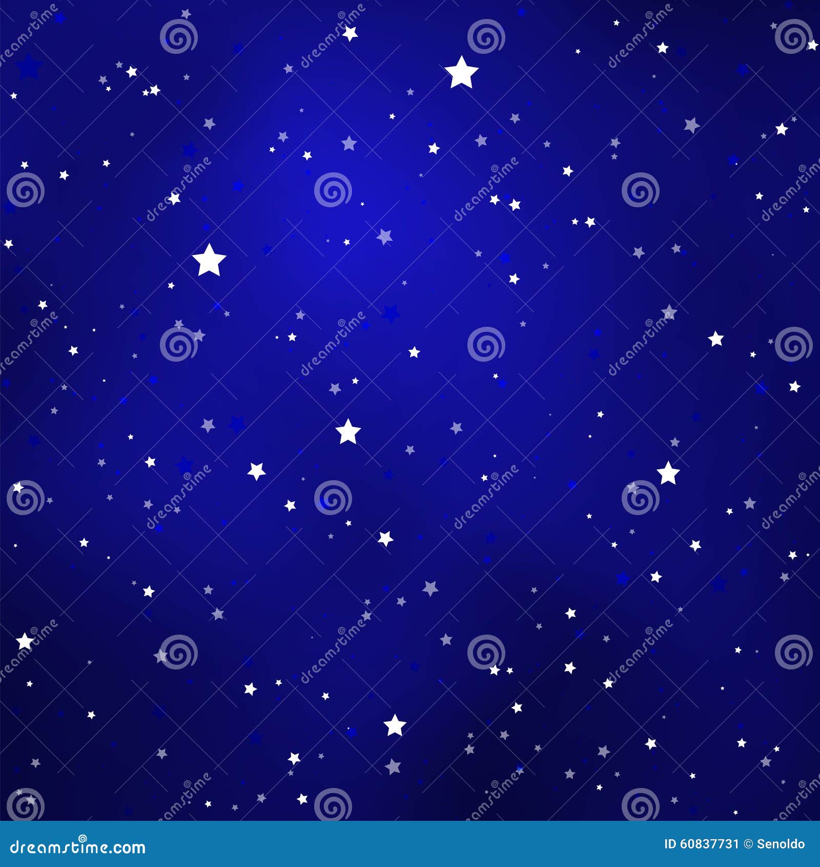 Simple Starry Royal Blue Sky with Bright Simple Stars Stock Vector ...