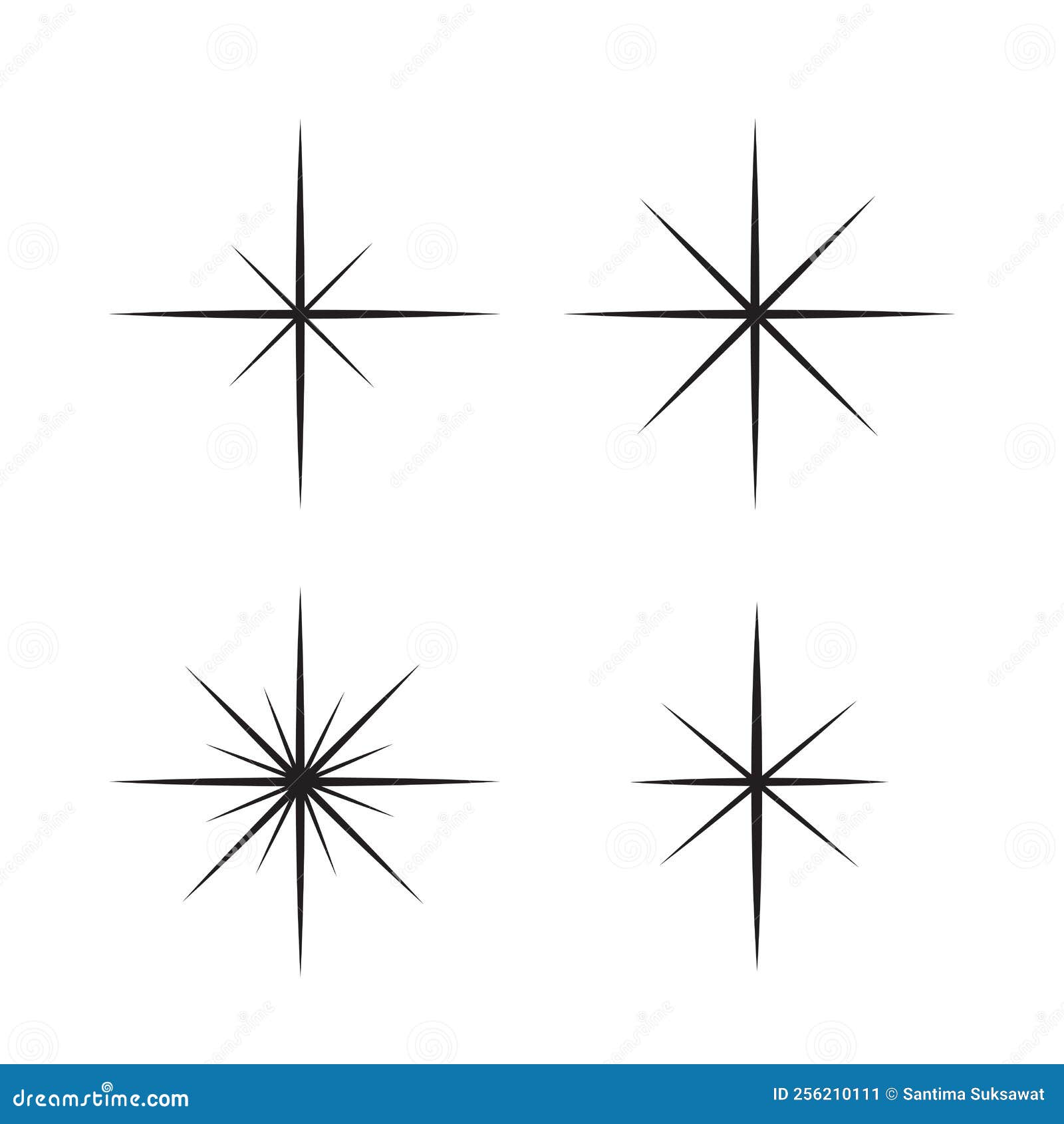 Simple Stars Sparkle Icon Vector Illustration Stock Vector ...