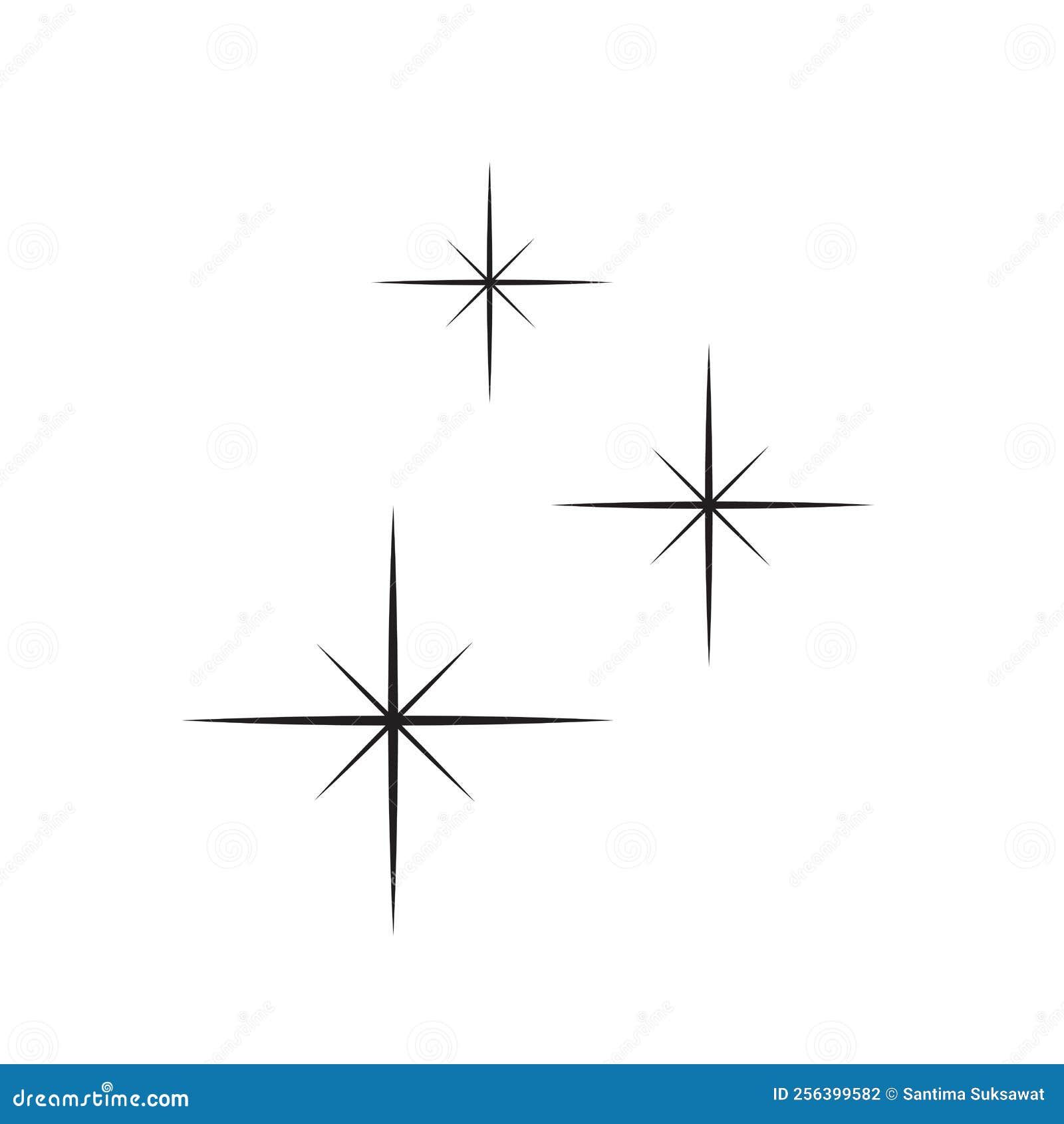 Simple Stars Sparkle Icon Vector Illustration Stock Vector ...