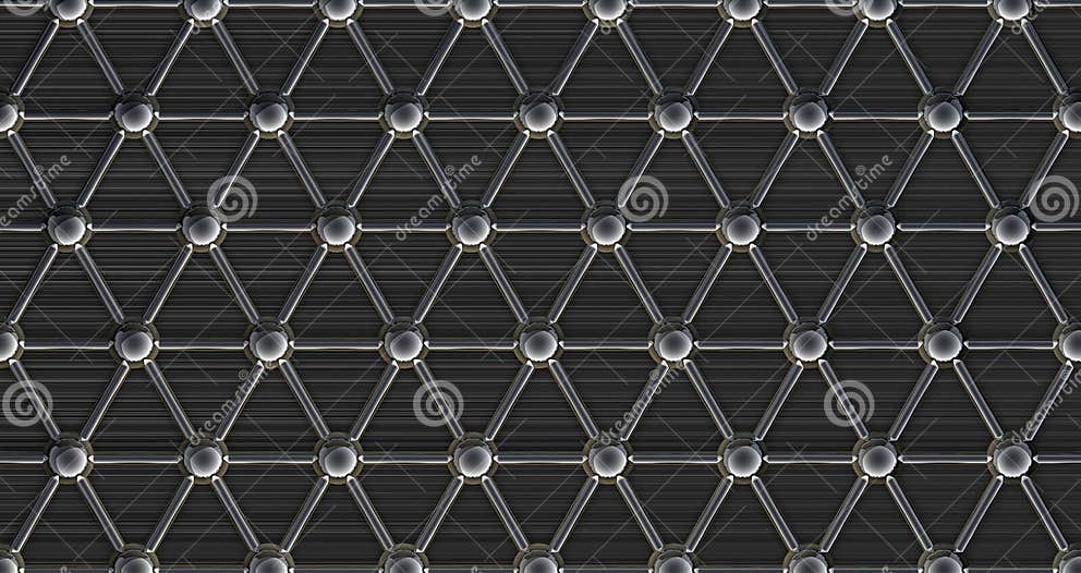 Simple Steel Molecular Structure Stock Illustration - Illustration of ...