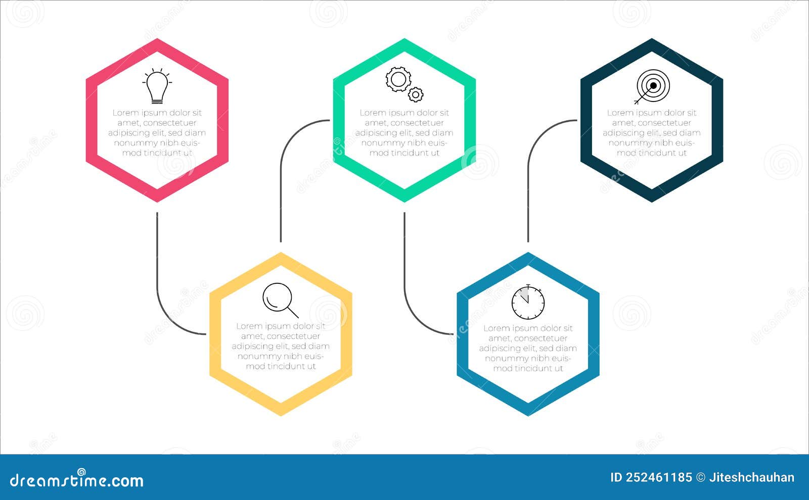 Simple Step Infographics Vector Illustration on White Background. Flat ...
