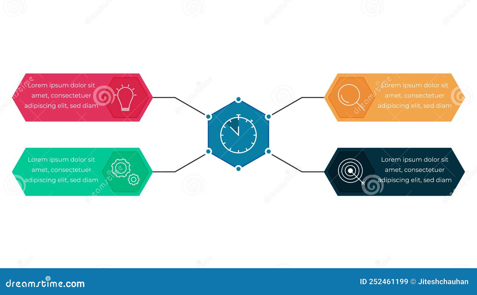 Simple Step Infographics Vector Illustration on White Background. Flat ...