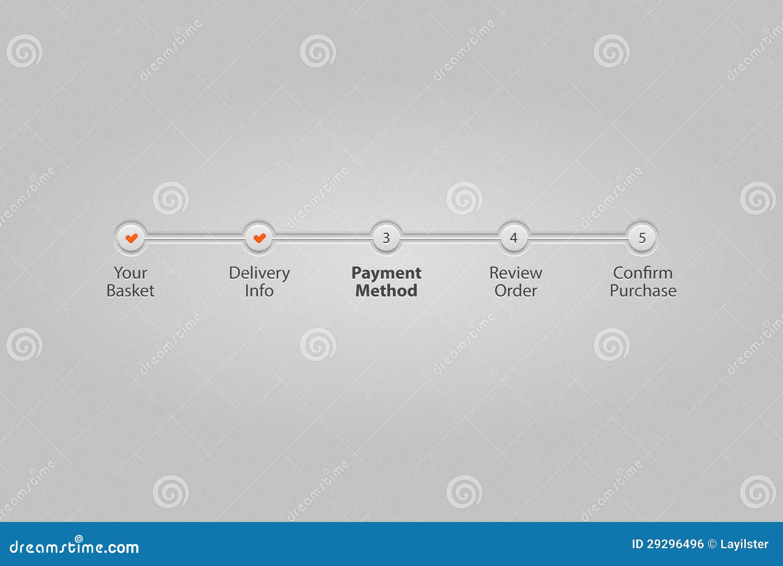 Simple Step By Step Progress Bar Royalty Free Stock Image - Image: 29296496