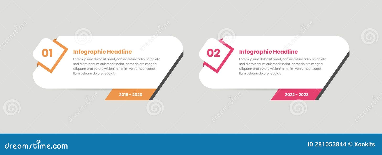 Simple Steps Infographic Label Presentation Abstract Card Design Stock ...