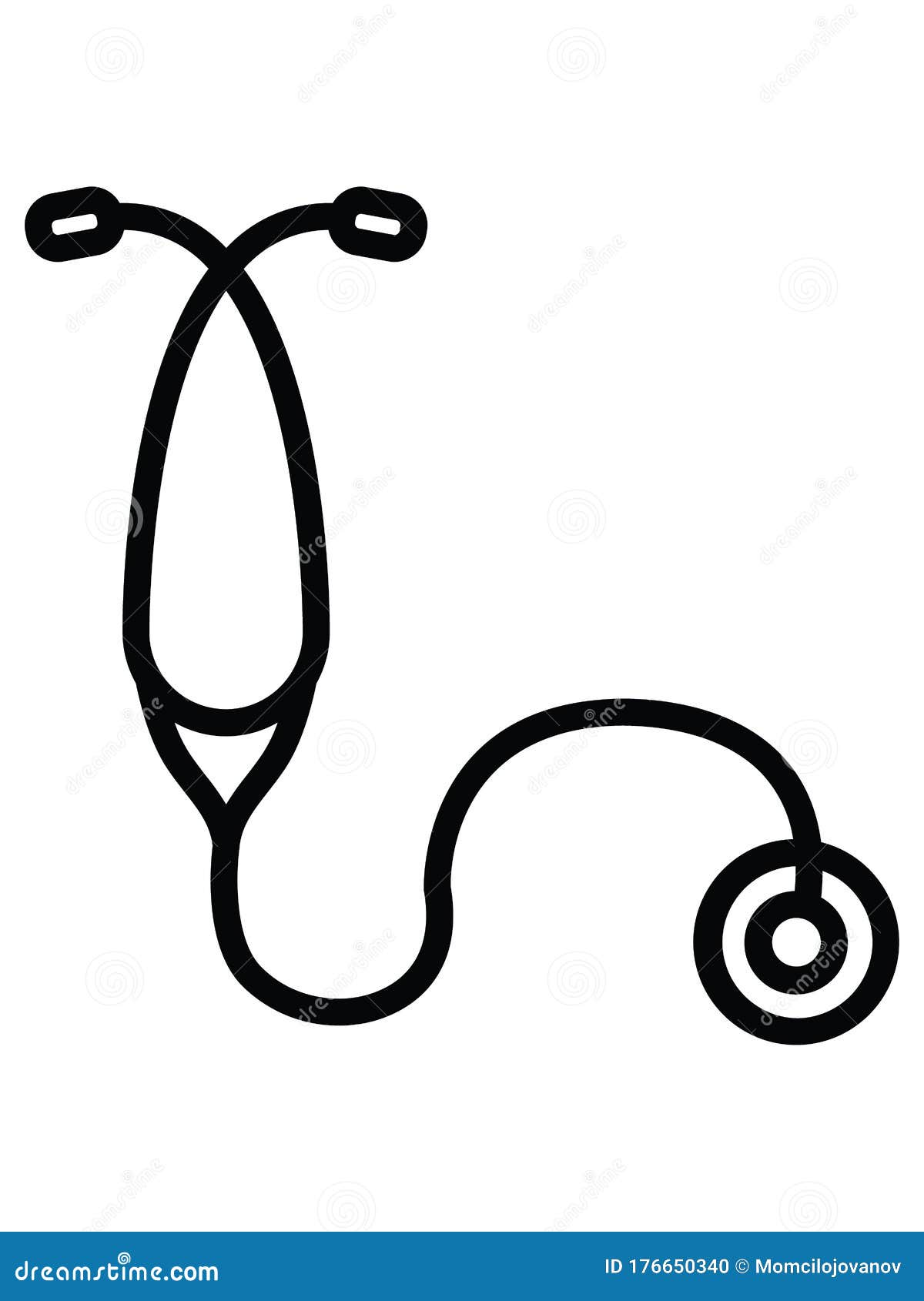 Simple Stethoscope Icon Stock Vector Illustration Of Virus 176650340