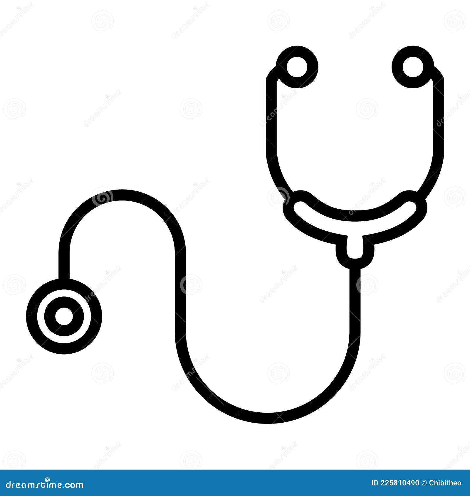Simple Stethoscope Icon With Heart Shape. Health And Medicine Symbol ...