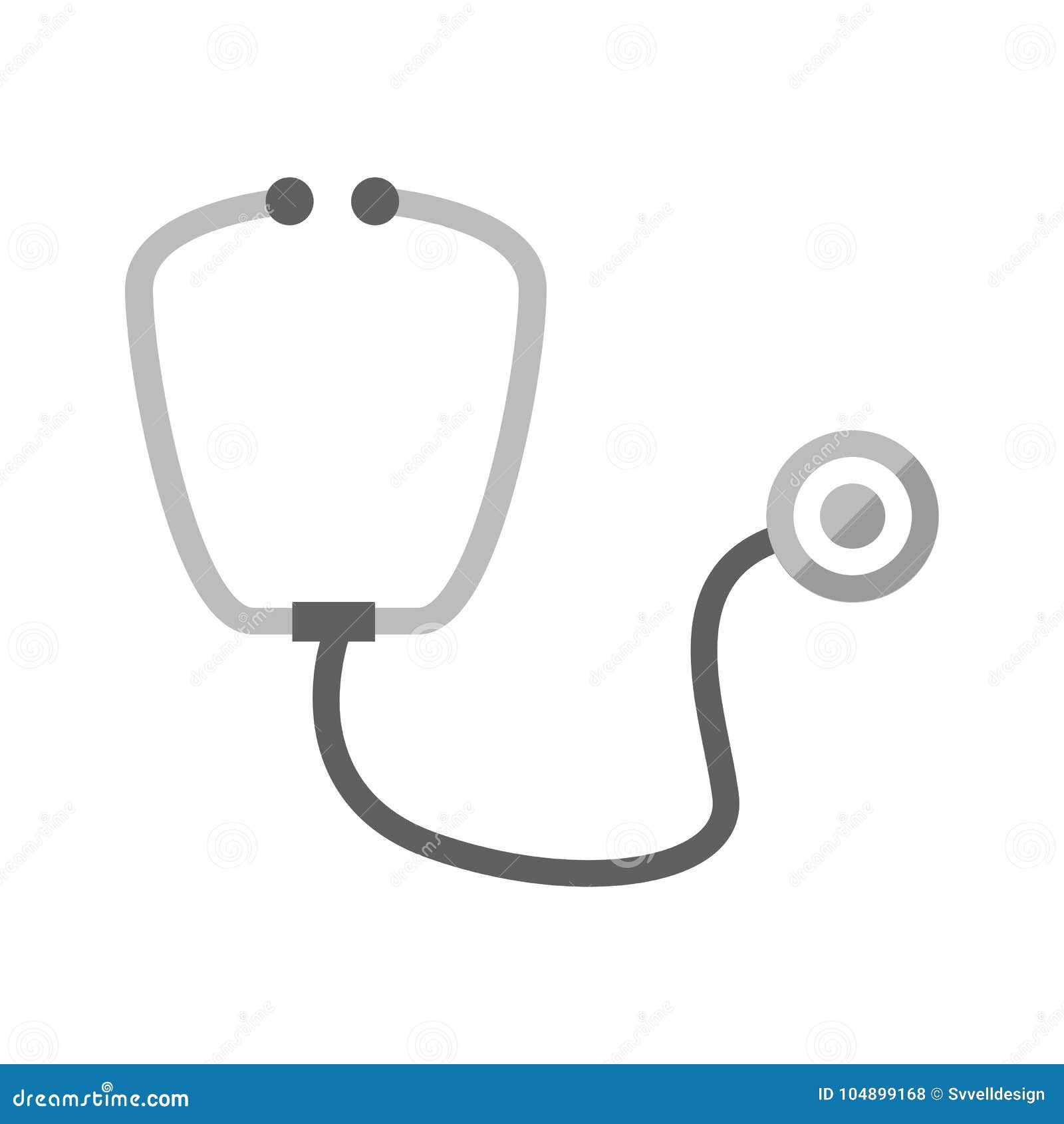 Simple Stethoscope Symbol stock vector. Illustration of science - 104899168