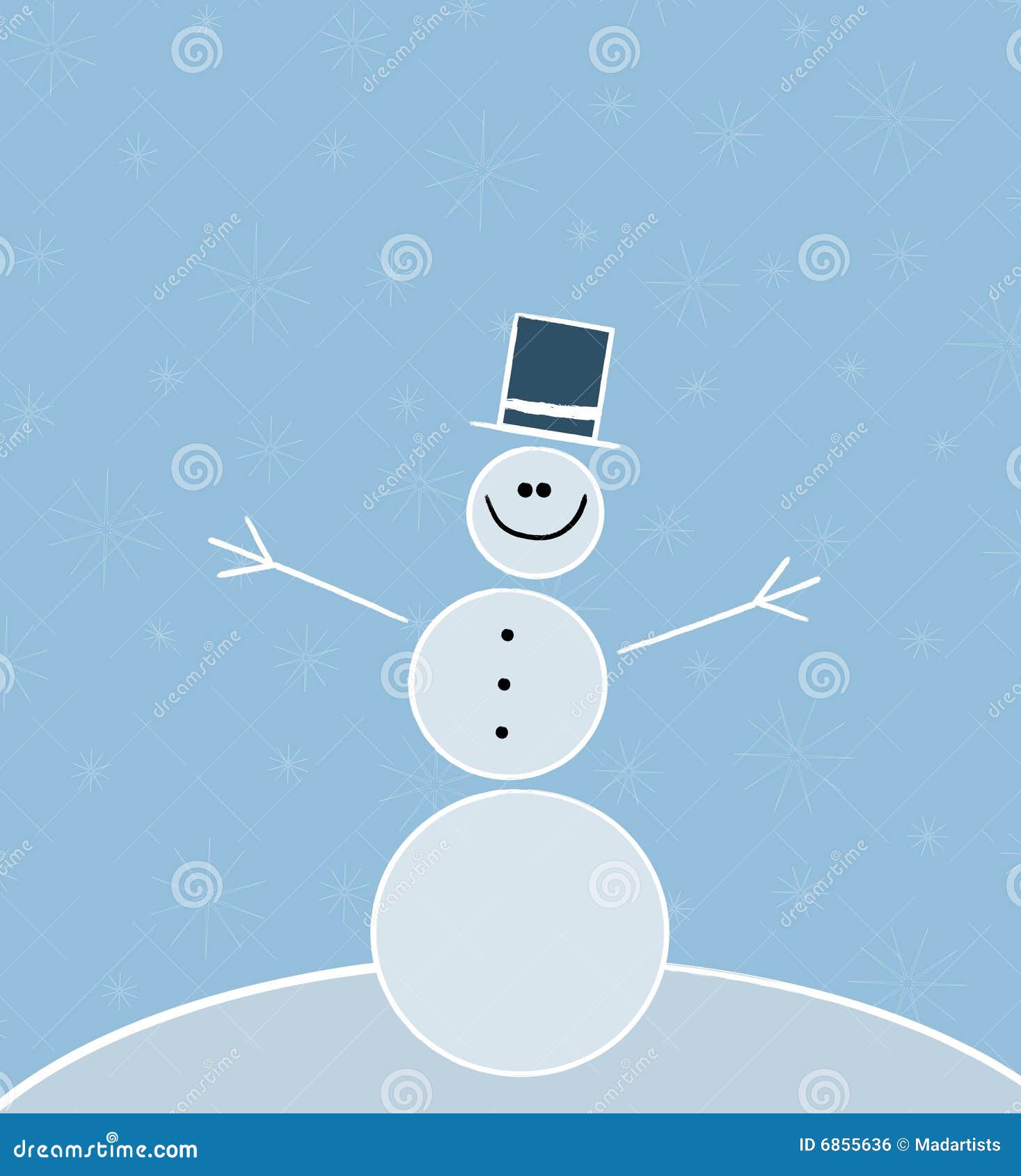 Simple Stick Snowman 2 stock illustration. Illustration of snowmen ...